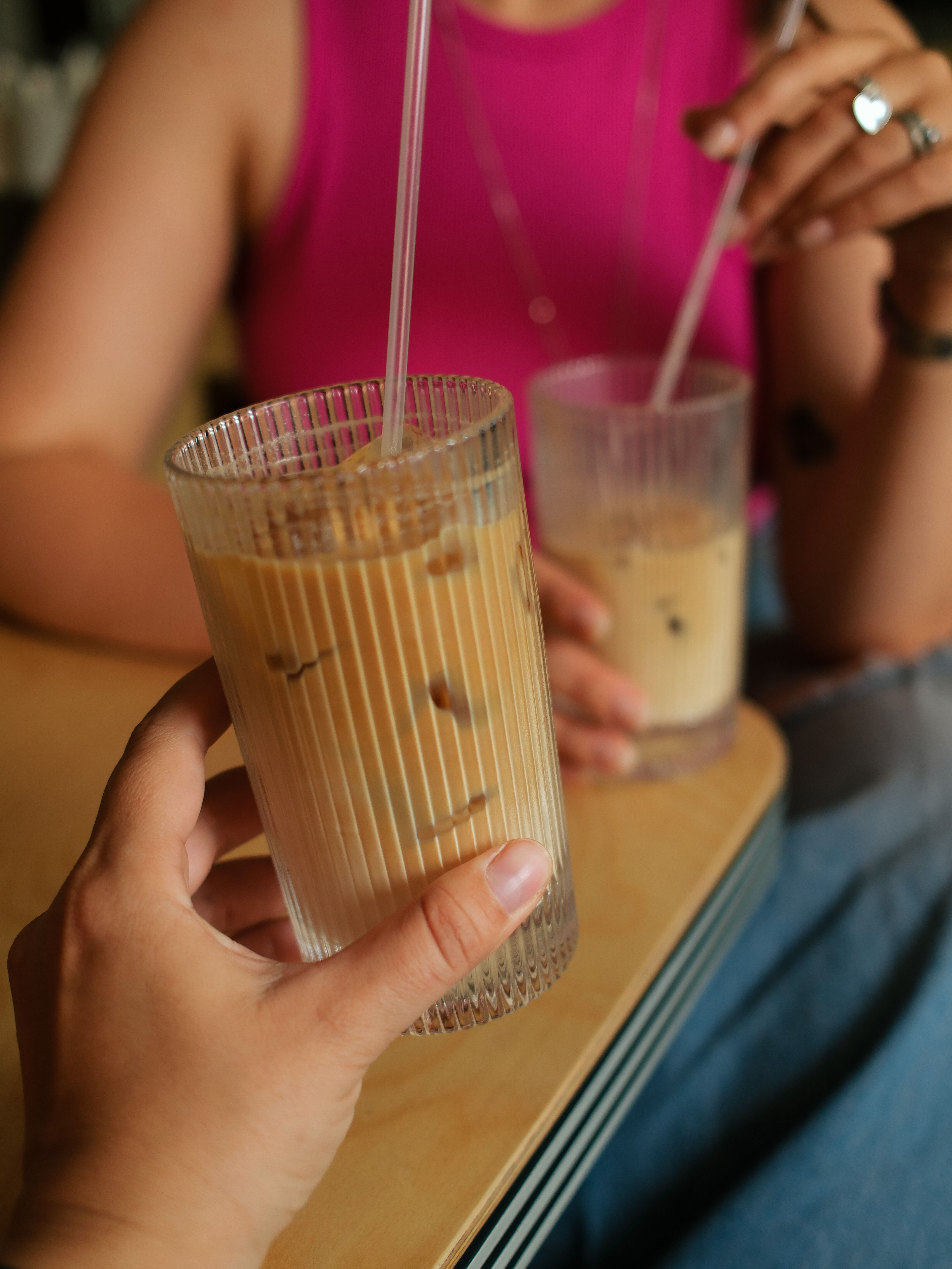 Iced Coffee Break with Friends Indoors · Free Stock Photo
