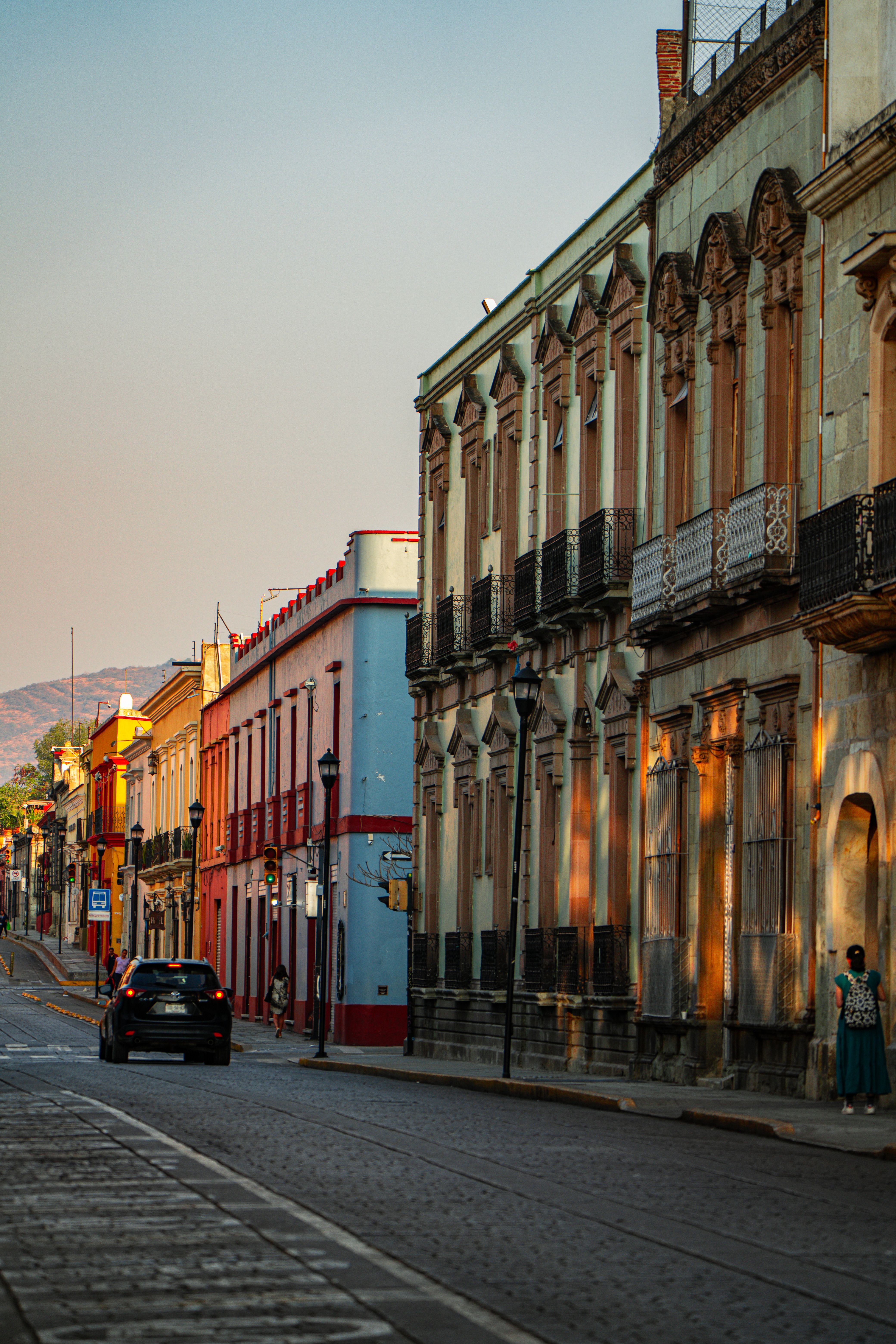 Colorful Colonial Street in Oaxaca at Dawn · Free Stock Photo