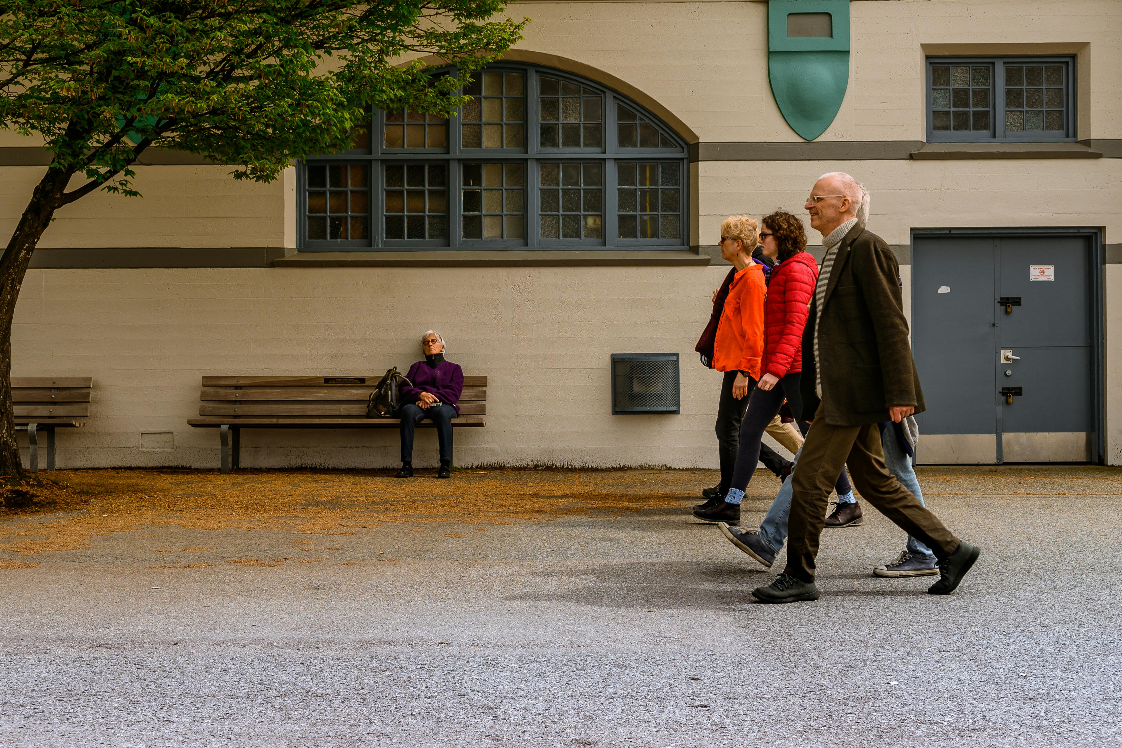 Lined up People Walking on the Street · Free Stock Photo