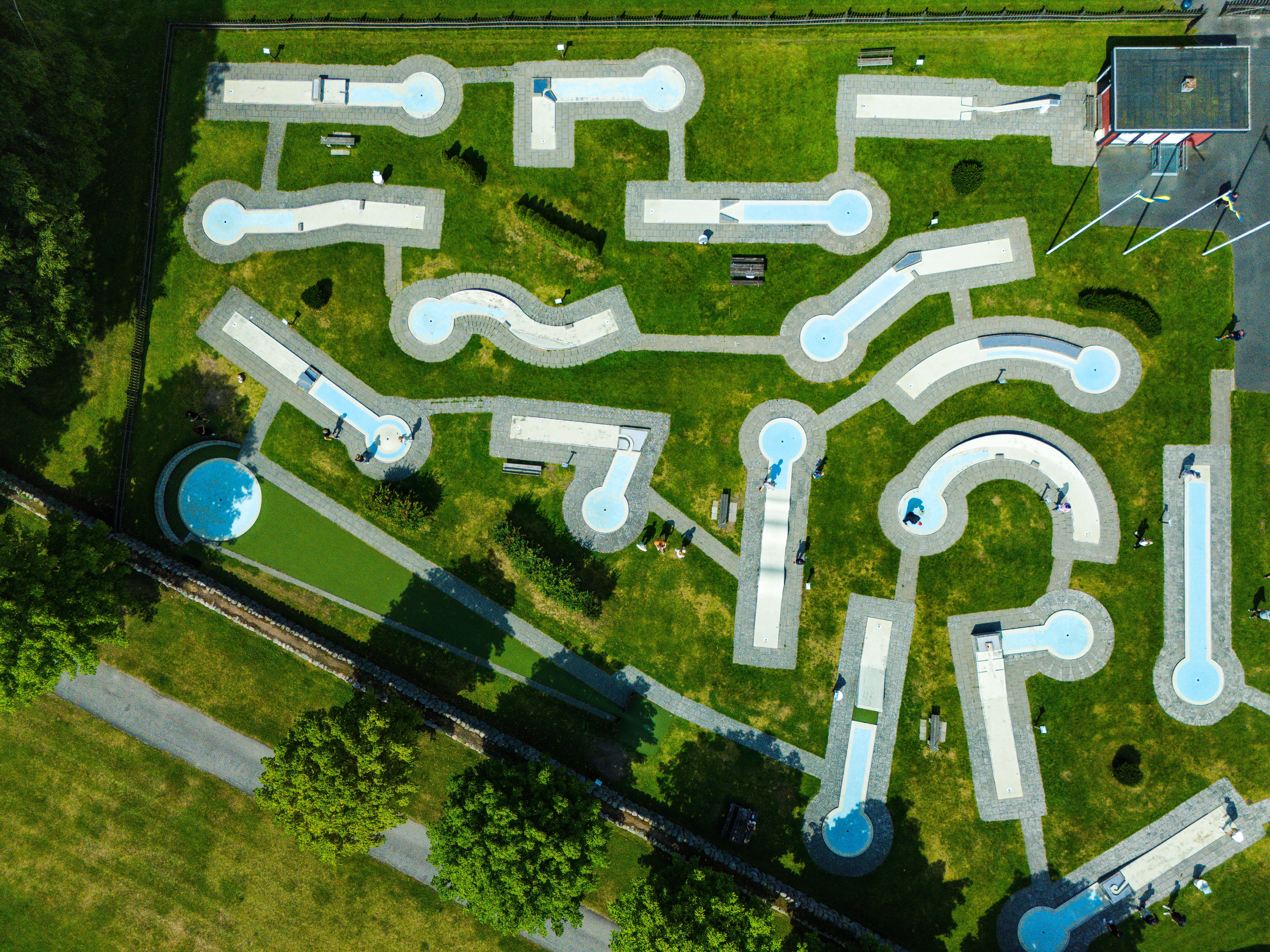 Aerial View of Mini Golf Course in Sweden · Free Stock Photo