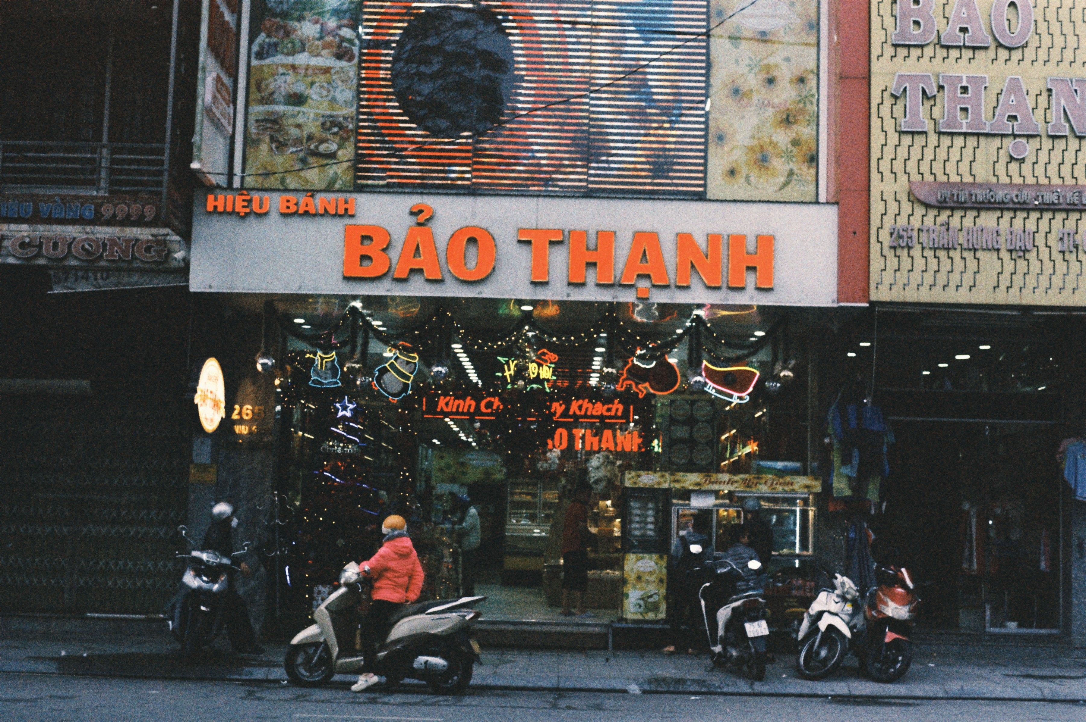Vietnamese Bakery Storefront at Night · Free Stock Photo
