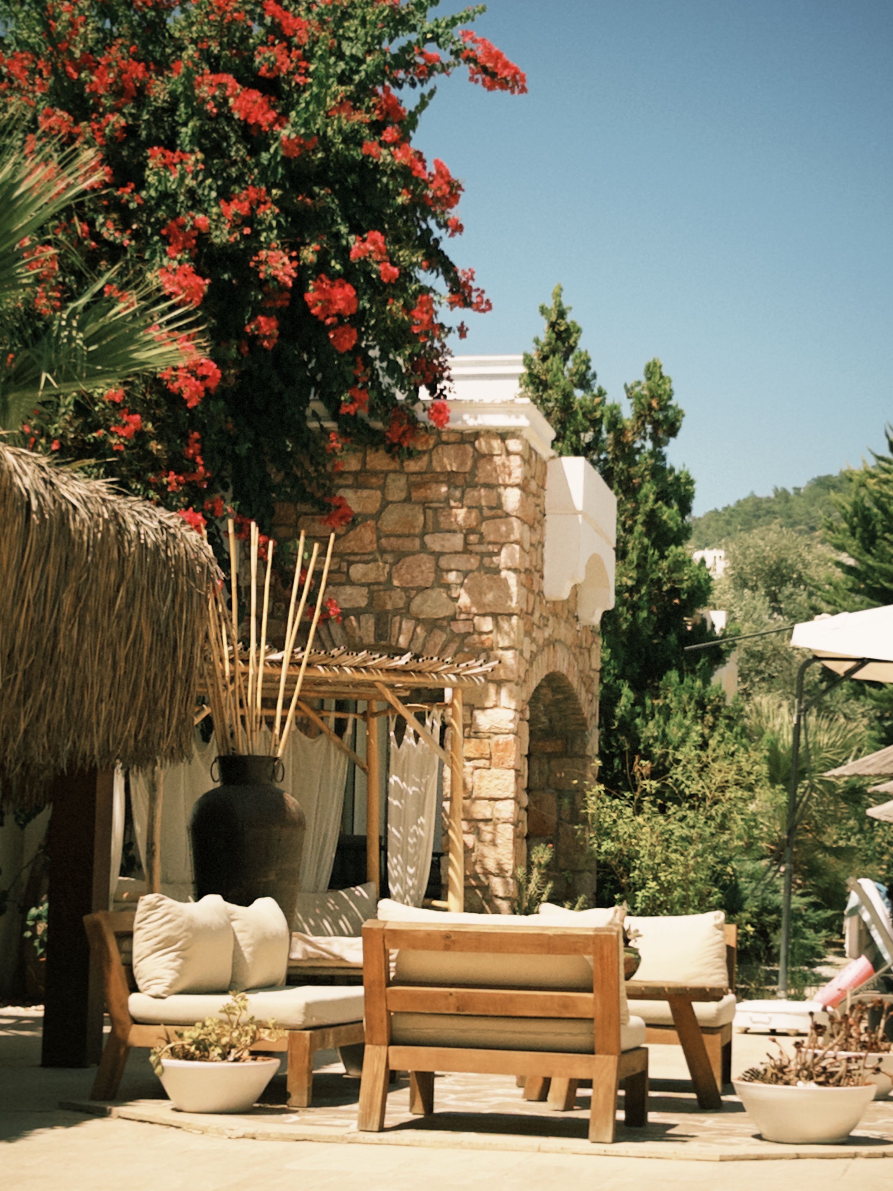 Scenic Resort Poolside with Mountain View · Free Stock Photo