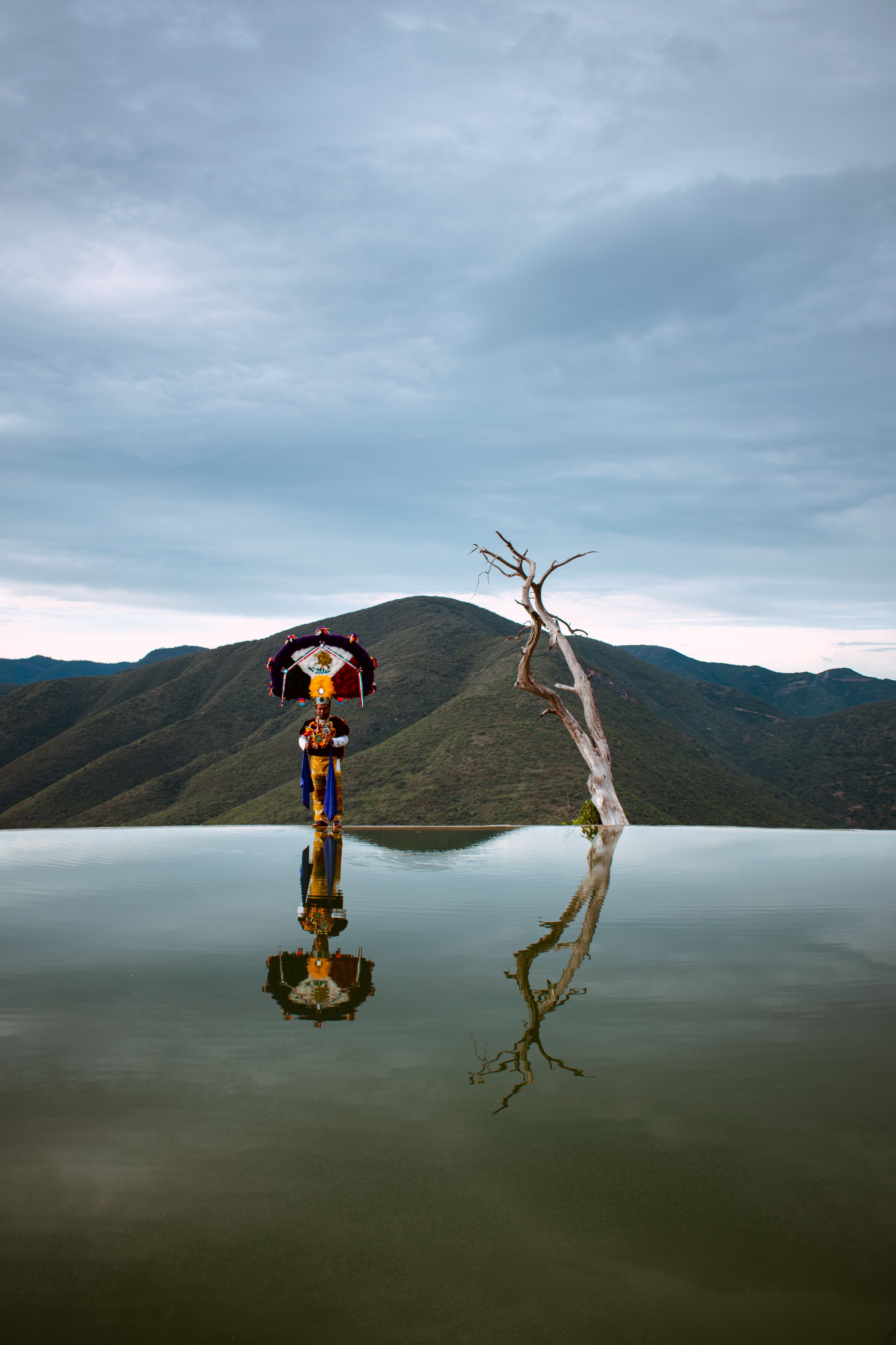 Traditional Outfit Reflected in Oaxaca's Natural Spring · Free Stock Photo