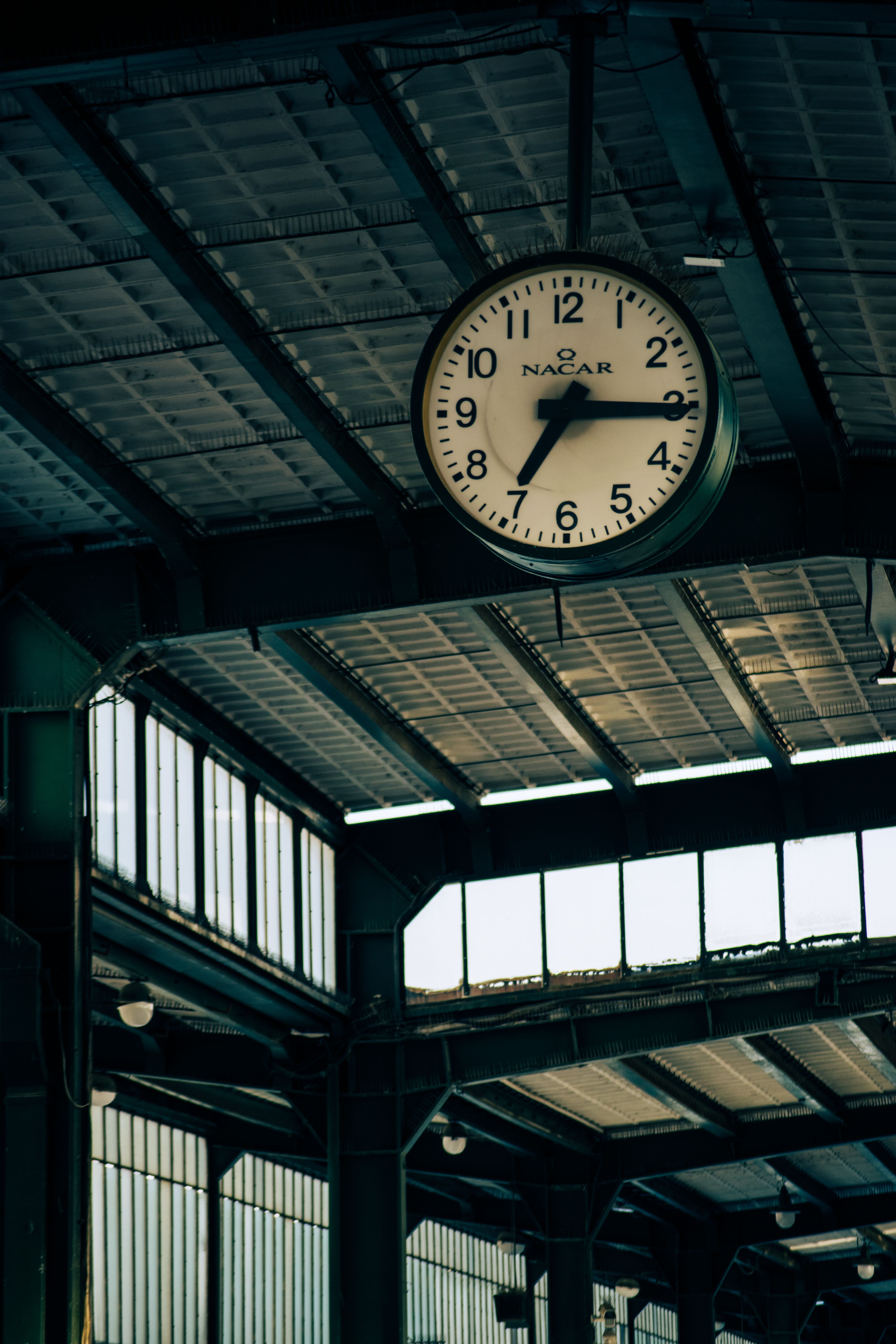 Vintage Clock Inside Dhaka Metro Station · Free Stock Photo