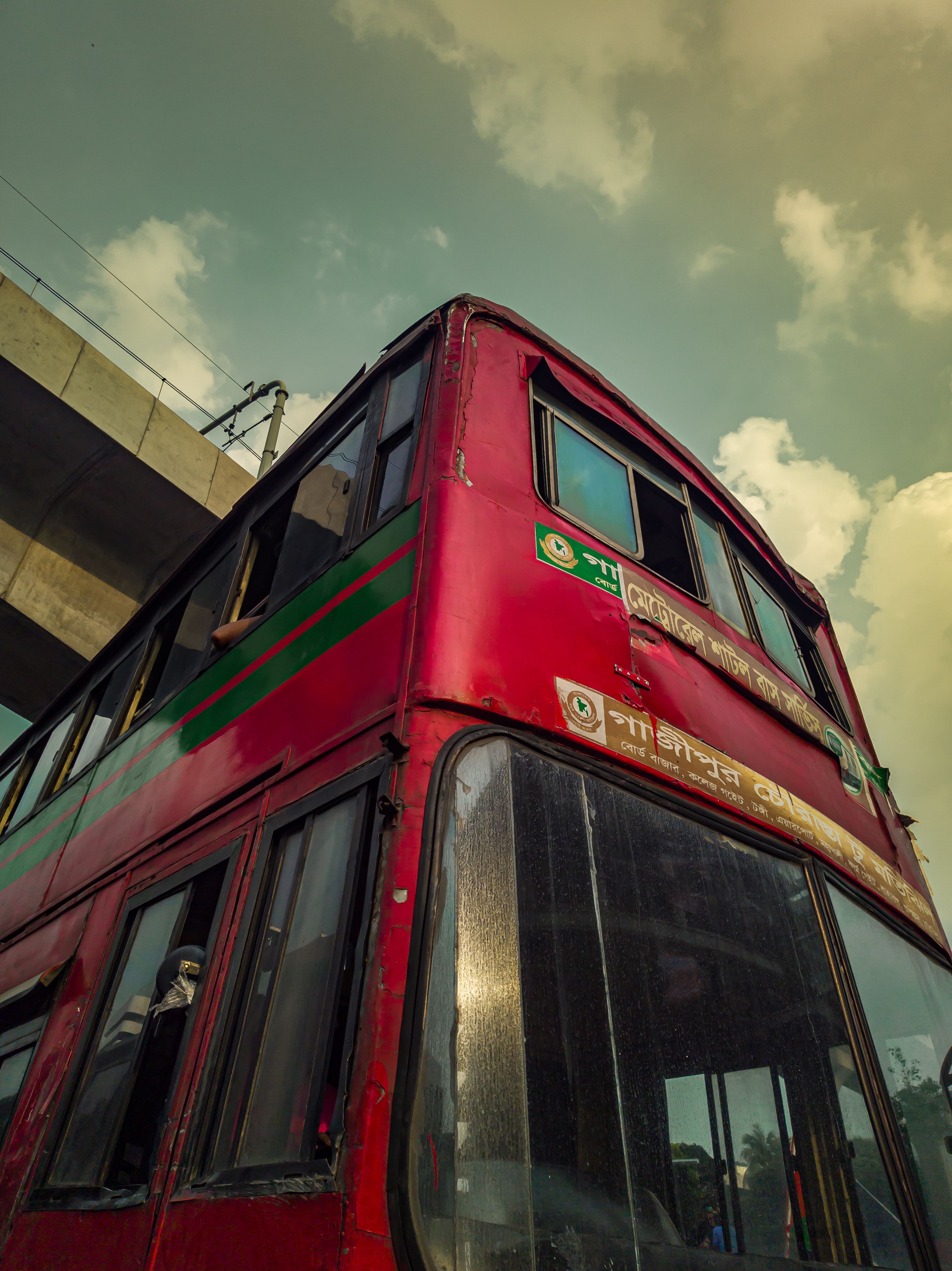 Red Double Decker Bus in Dhaka City · Free Stock Photo