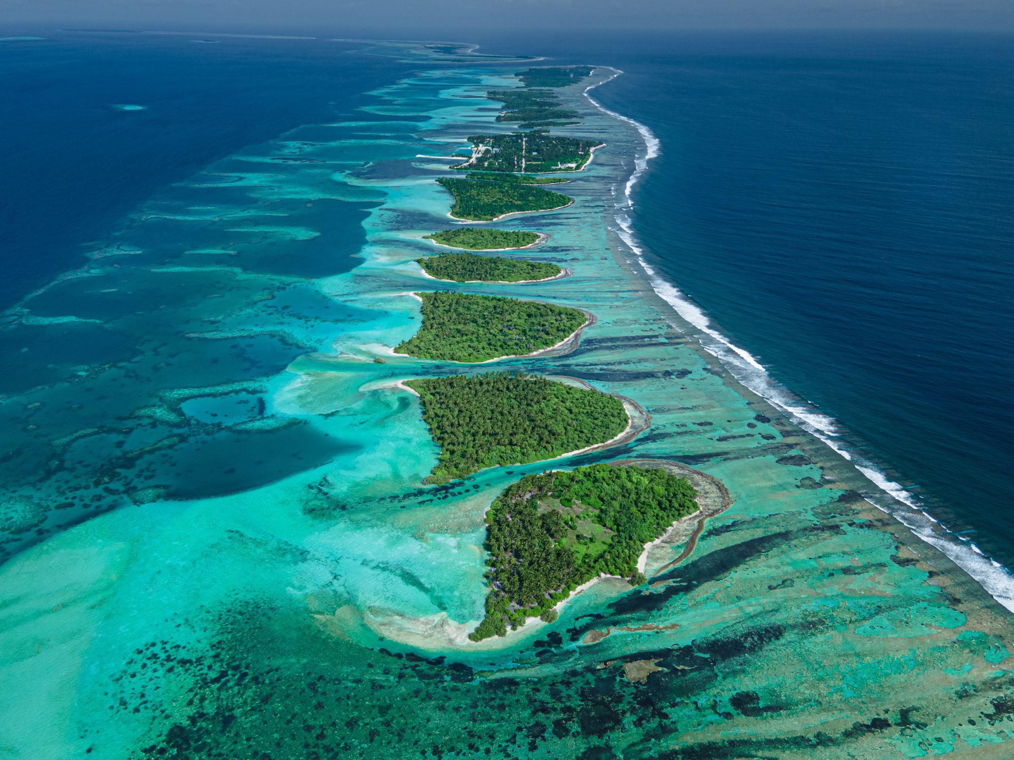 Aerial View of Stunning Maldives Atoll · Free Stock Photo