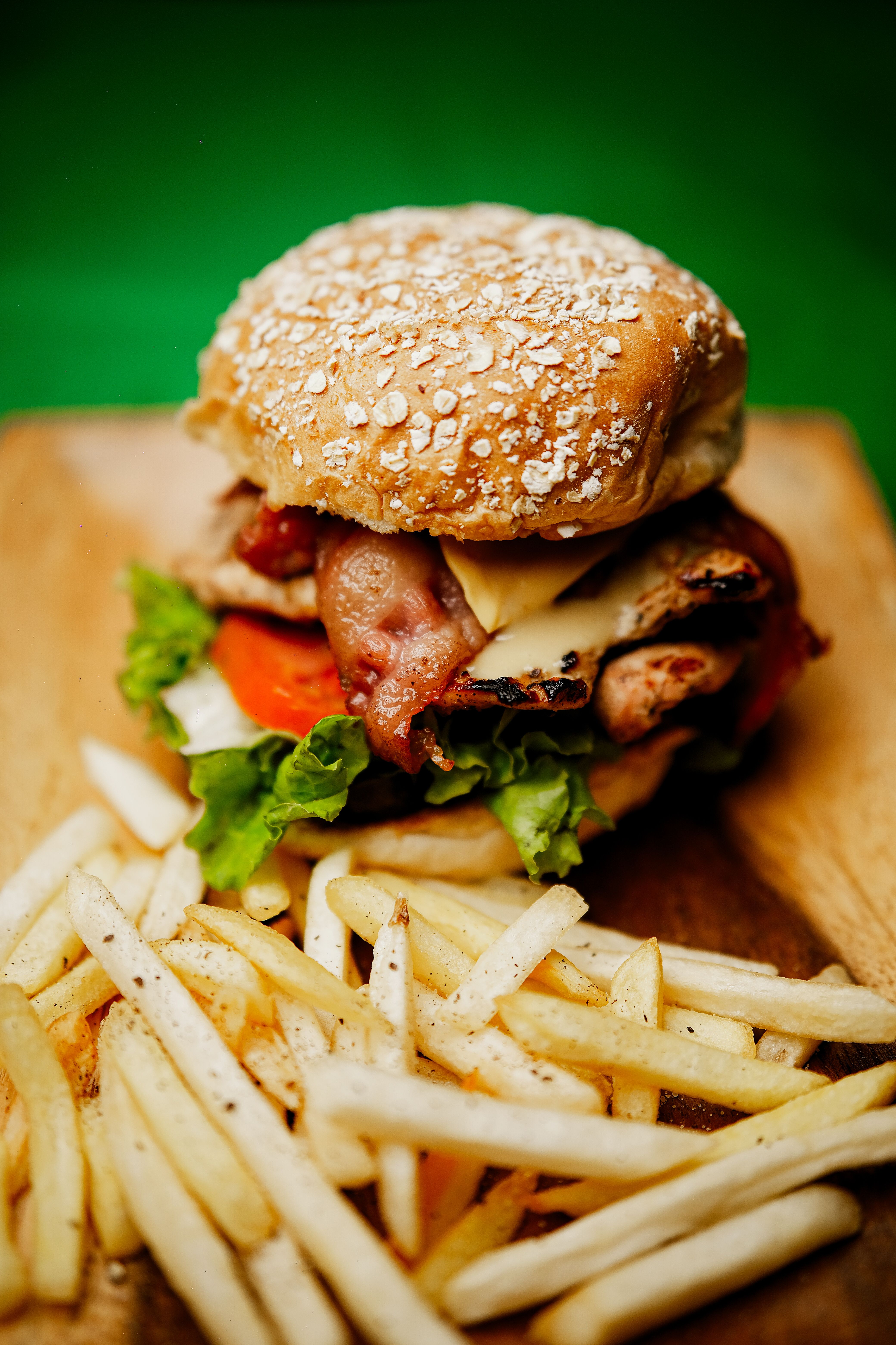 Ham and Bacon Burger · Free Stock Photo