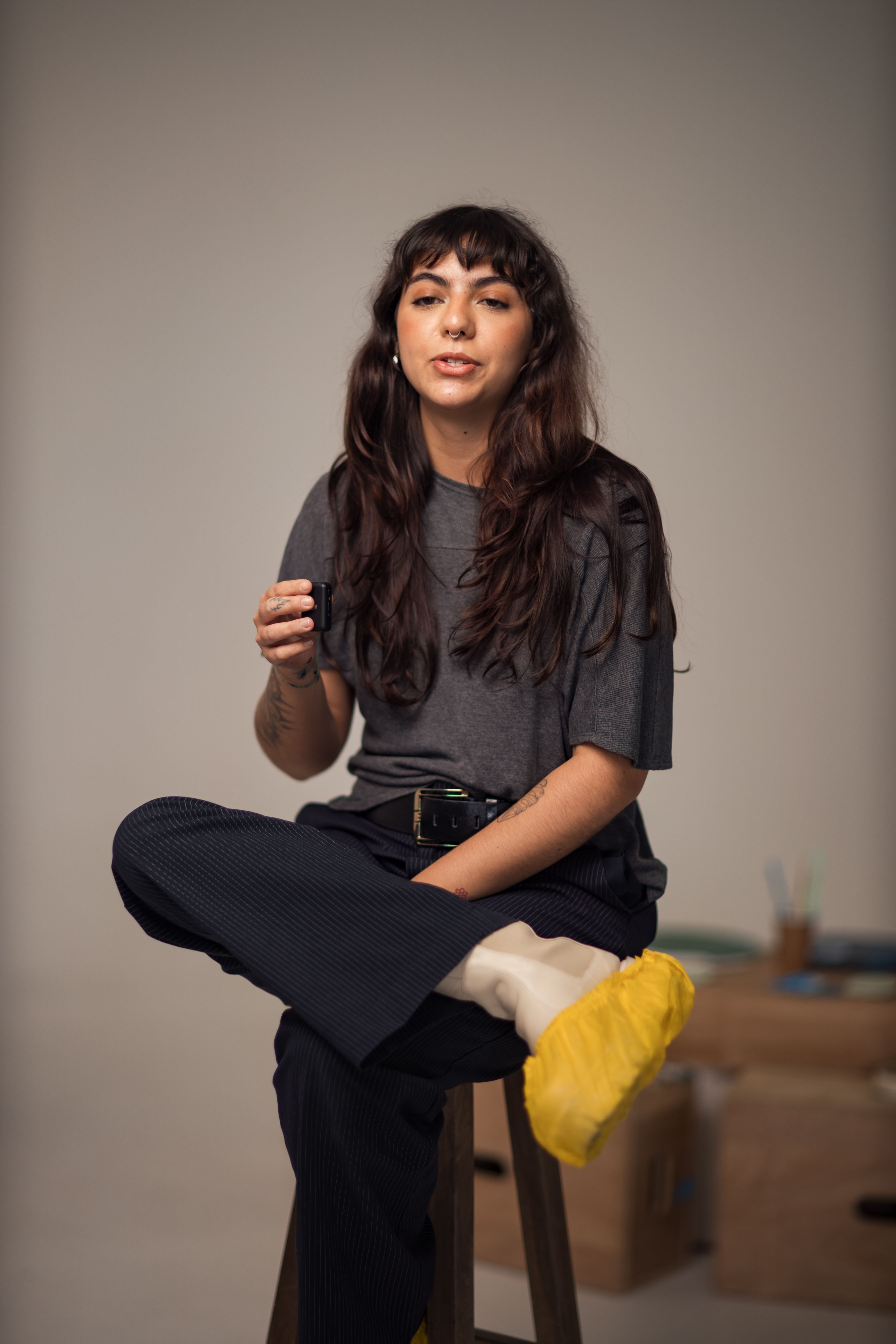Relaxed Portrait of a Woman in Studio Setting · Free Stock Photo