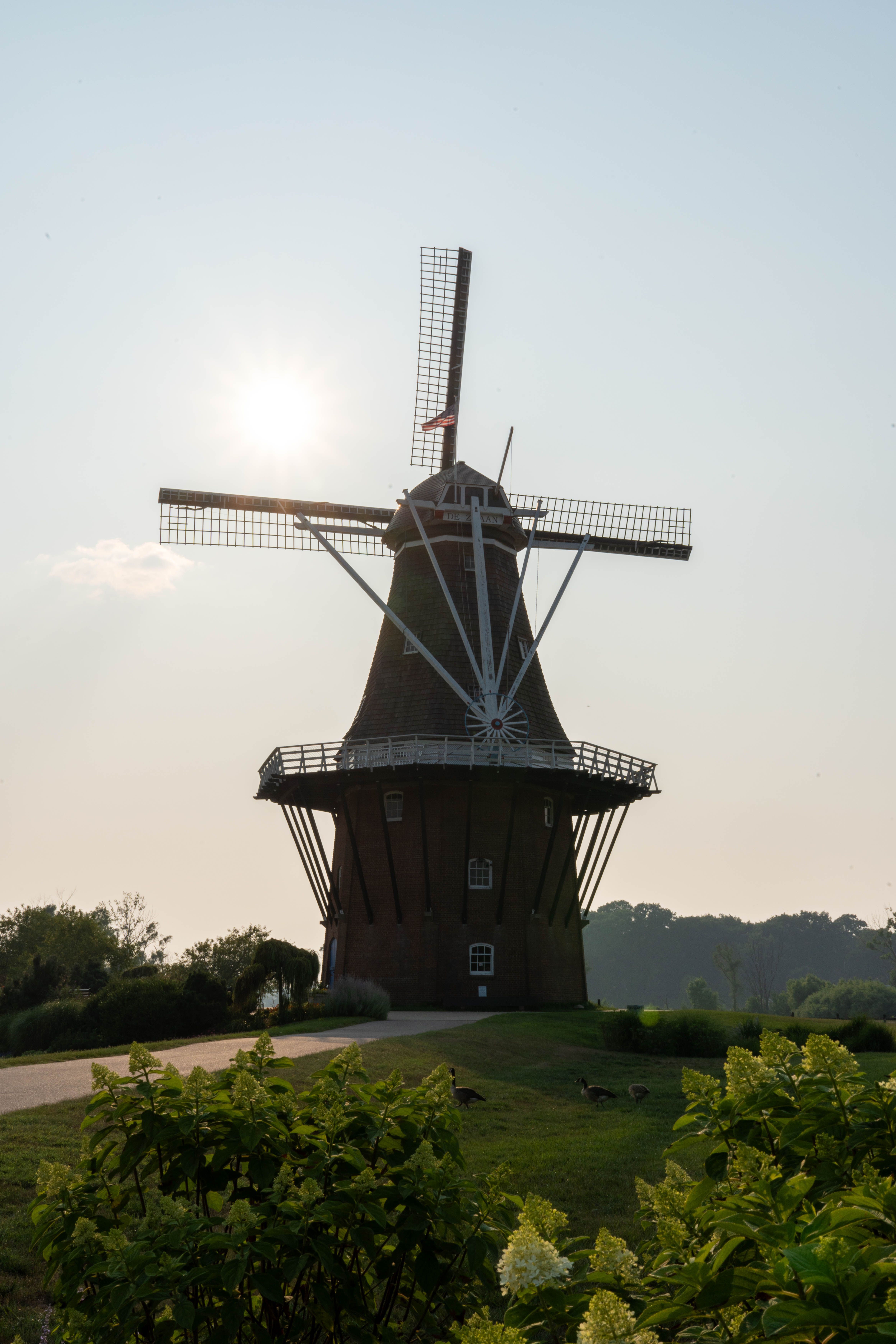 Historic Windmill at Sunrise in Holland, Michigan · Free Stock Photo