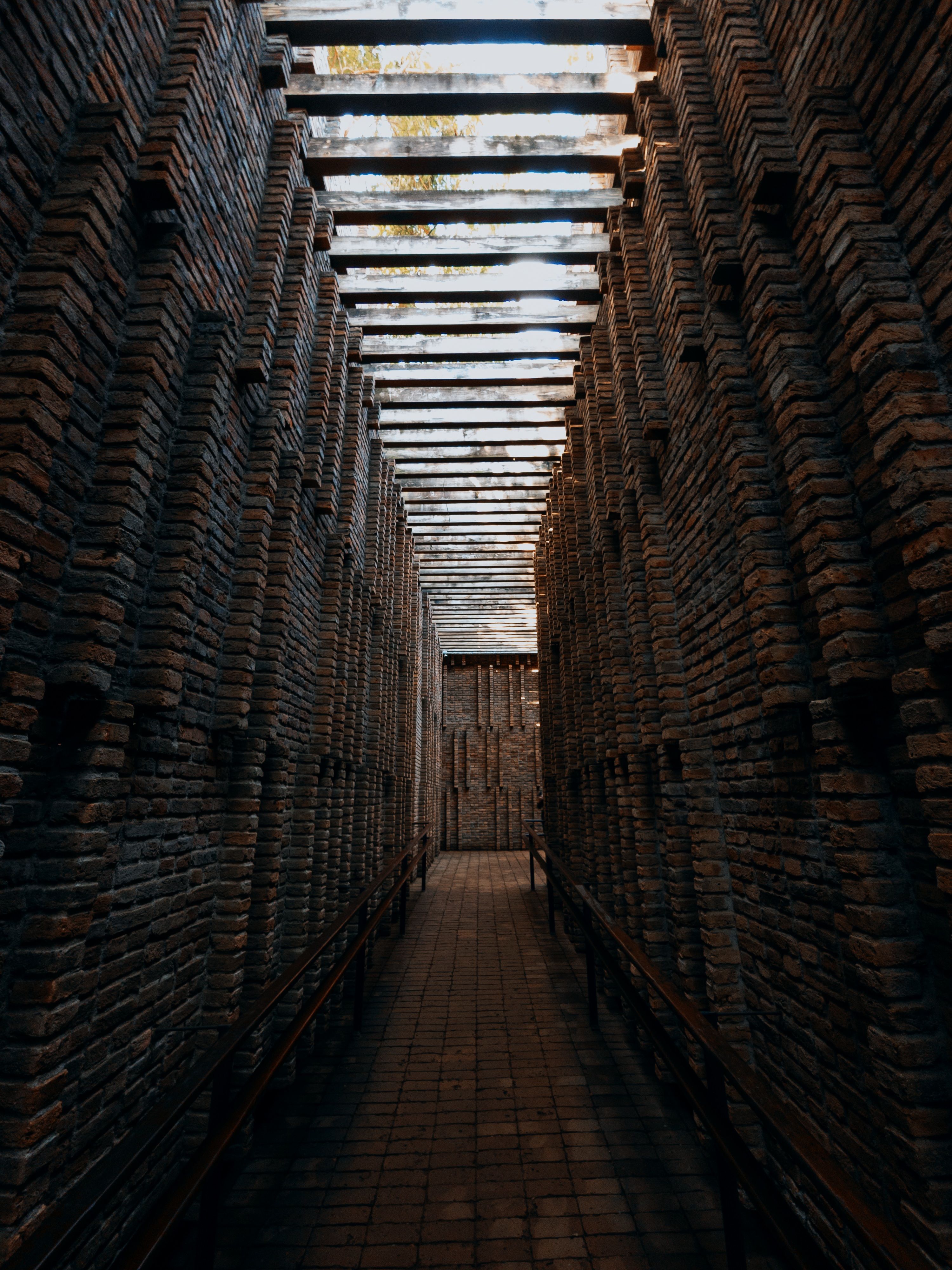 Rustic Brick Passageway in Open Air Gallery · Free Stock Photo