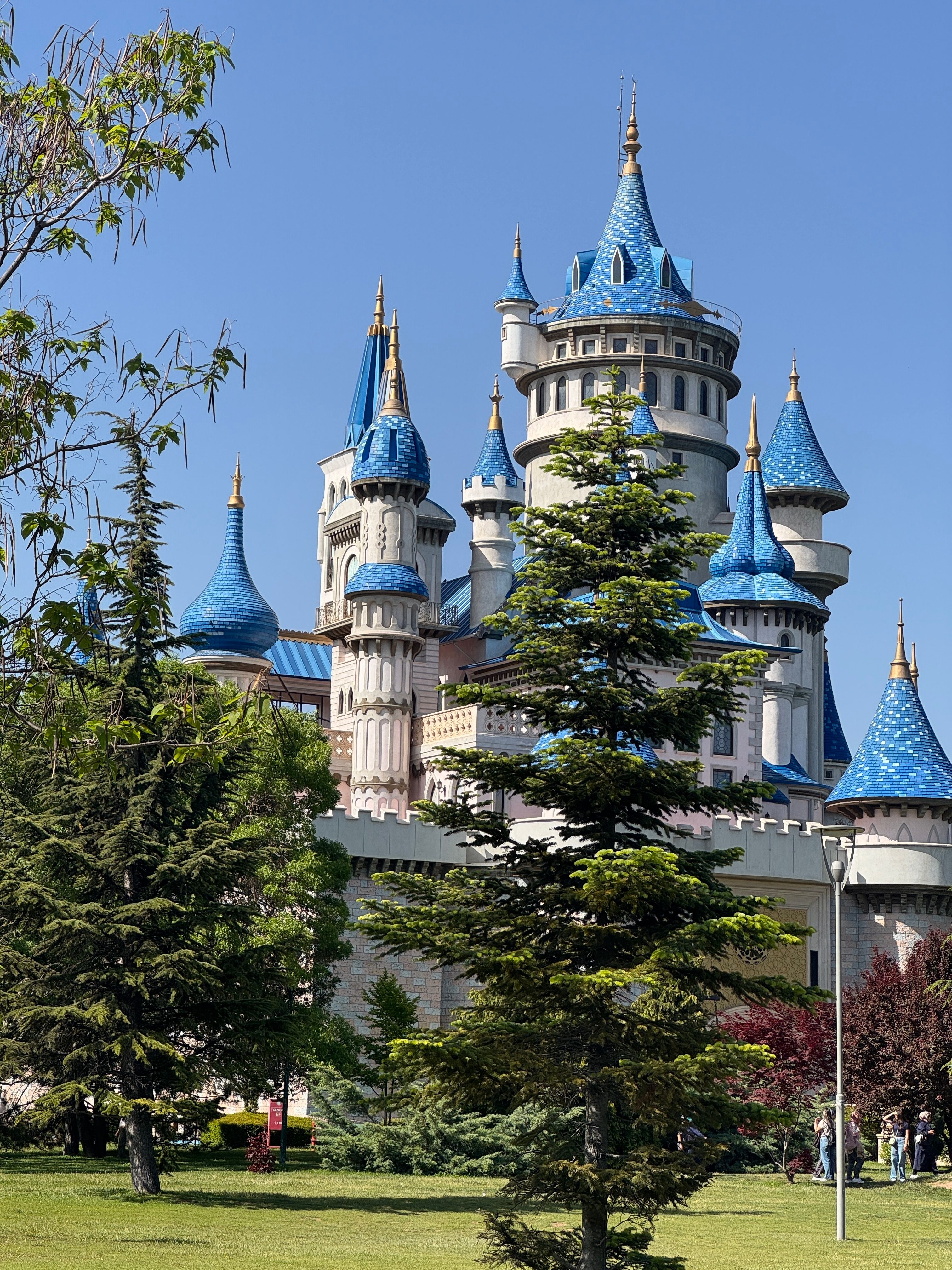 Majestic Fairy Tale Castle with Blue Turrets · Free Stock Photo