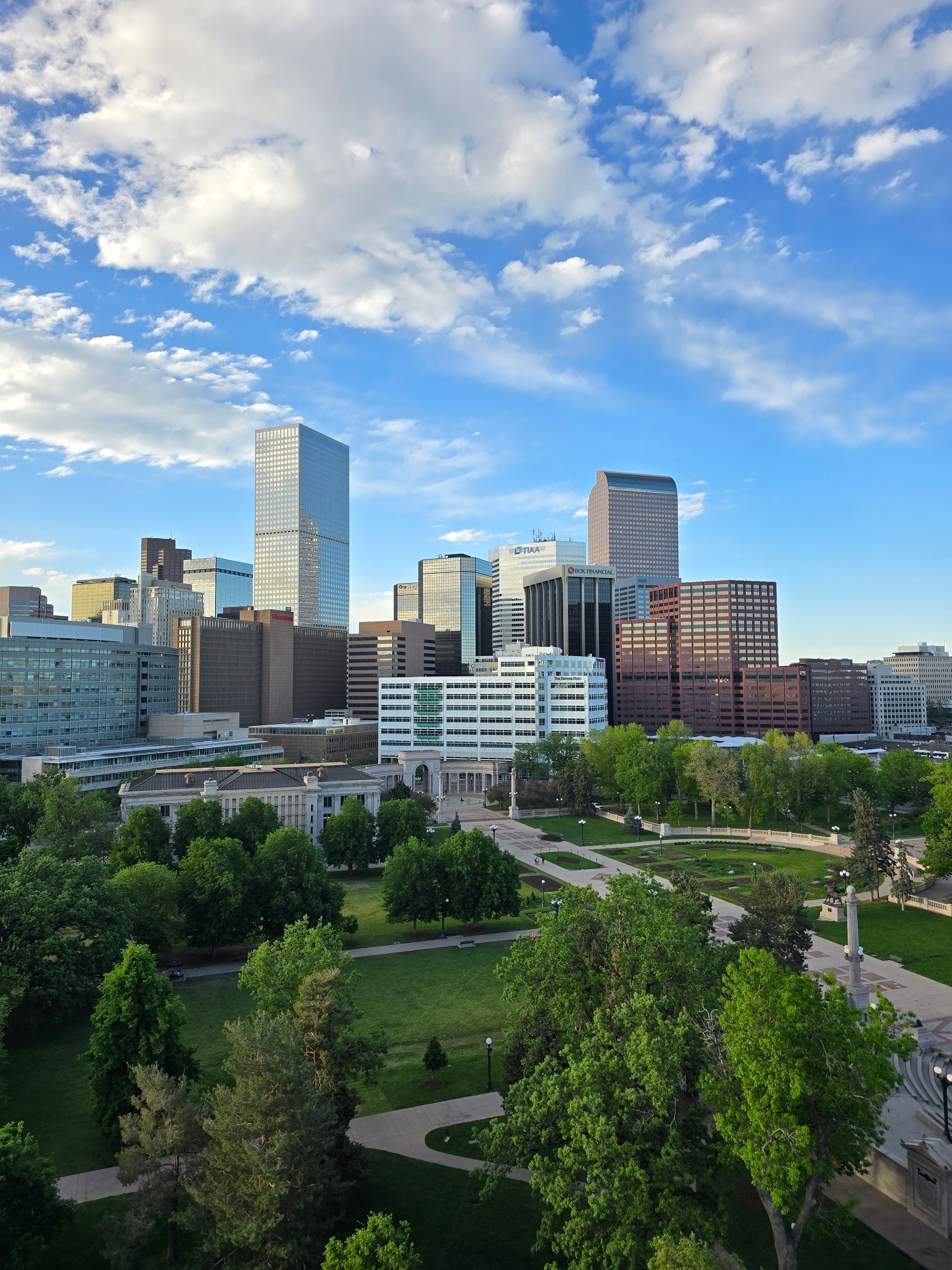 Aerial View of Downtown Denver Skyline · Free Stock Photo