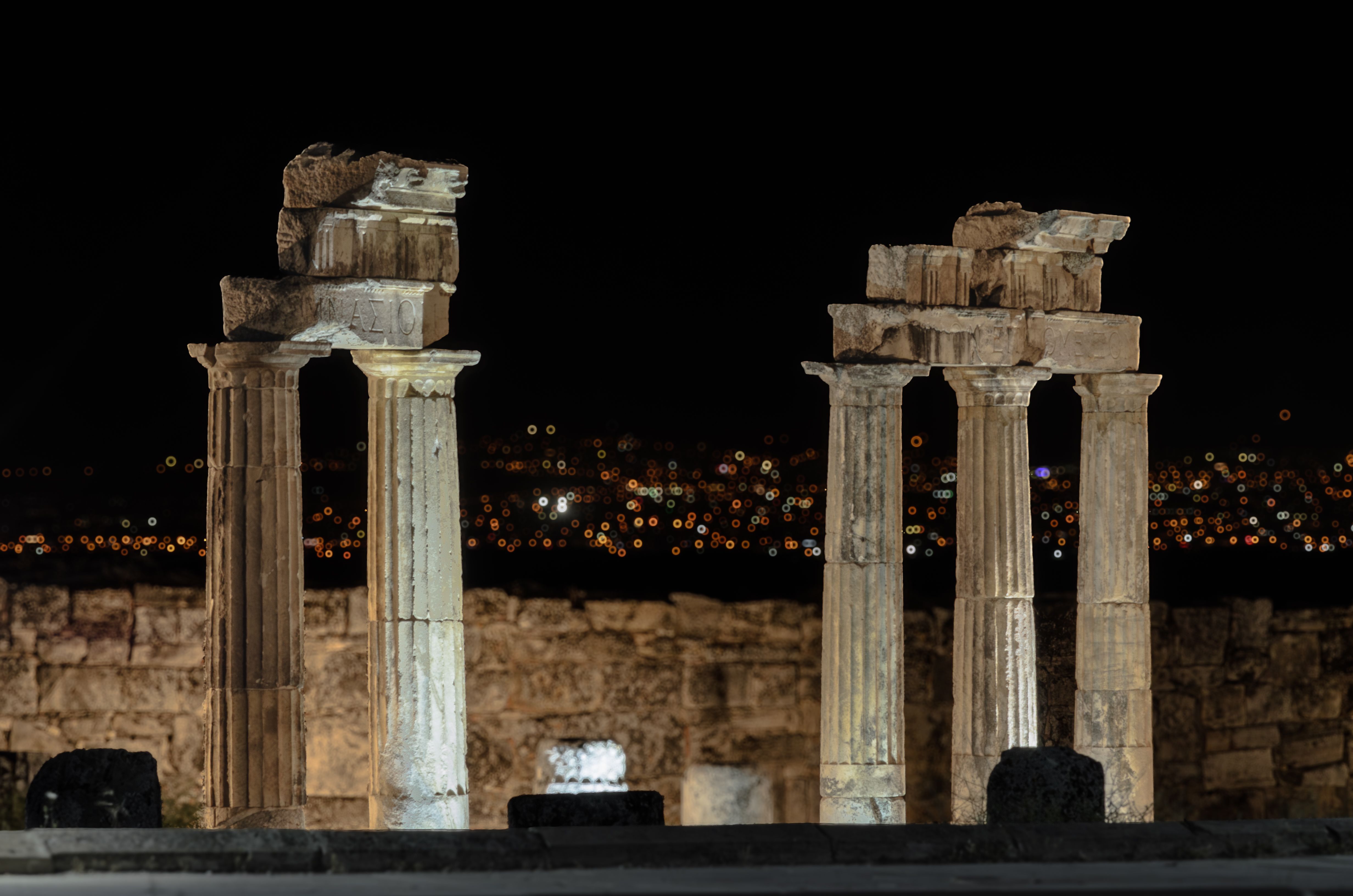 Athens at Night with a View of the Parthenon, Greece · Free Stock Photo