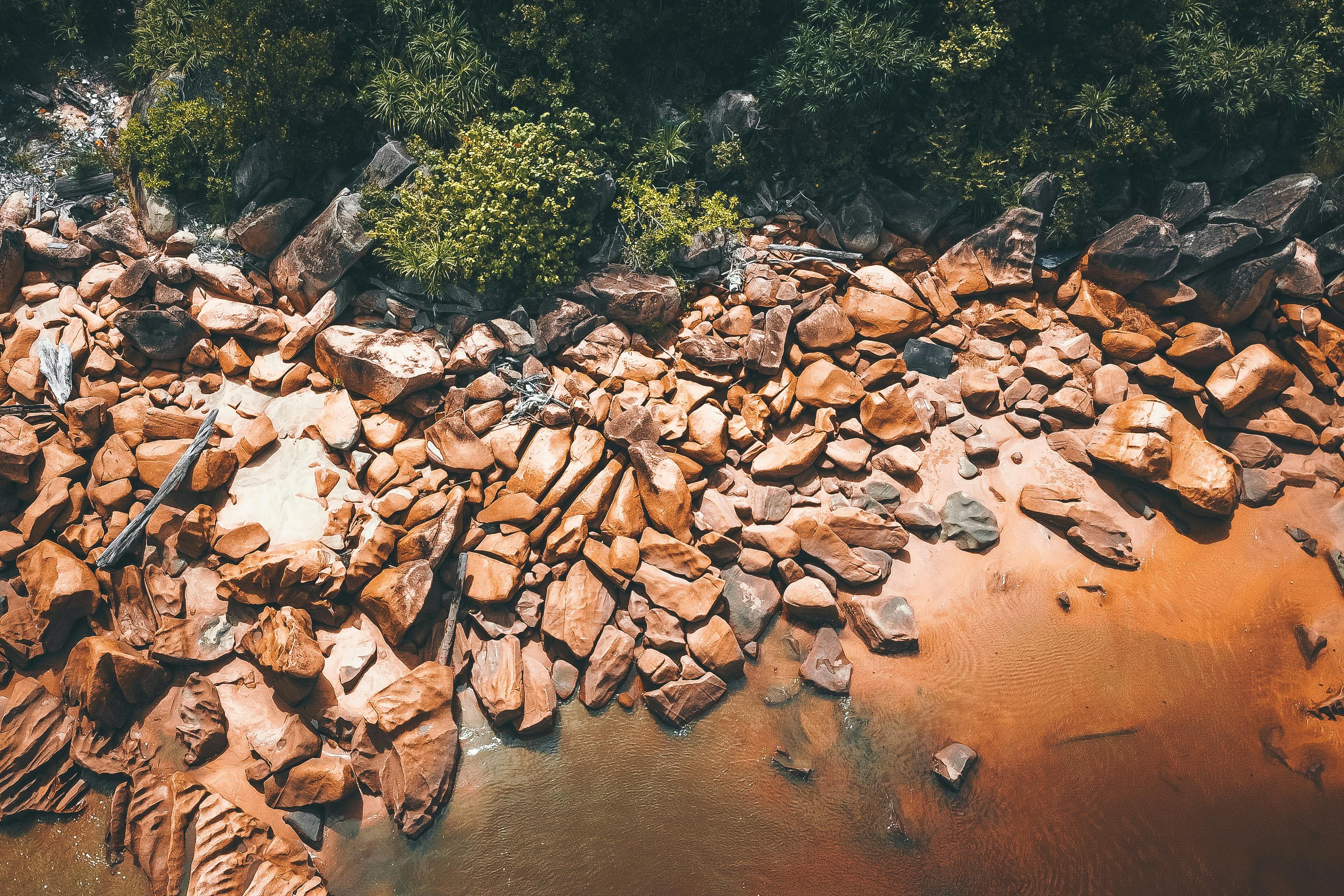 Aerial Photography of Boulders and Trees · Free Stock Photo