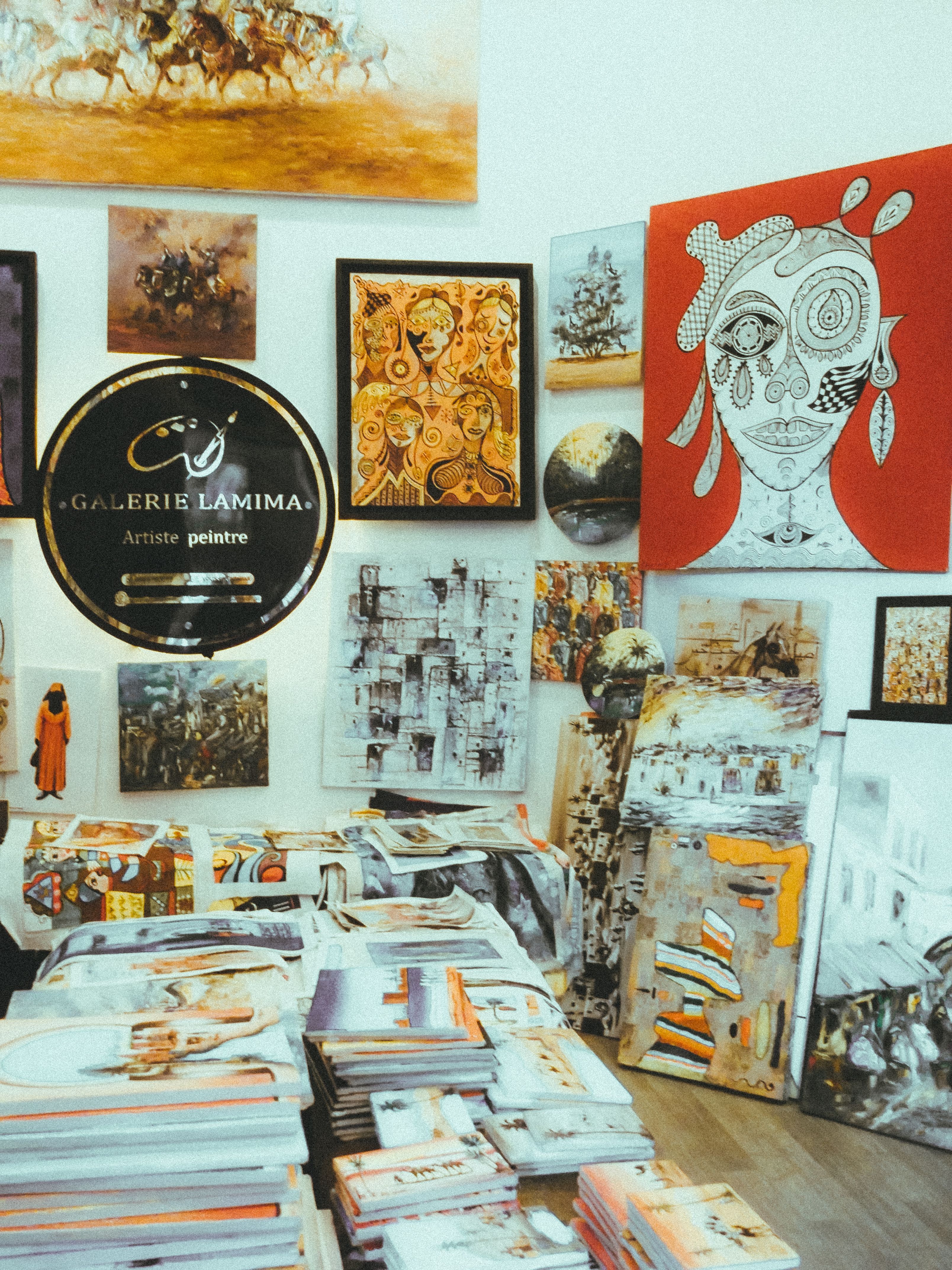 Artistic Gallery with Abstract and Modern Paintings · Free Stock Photo