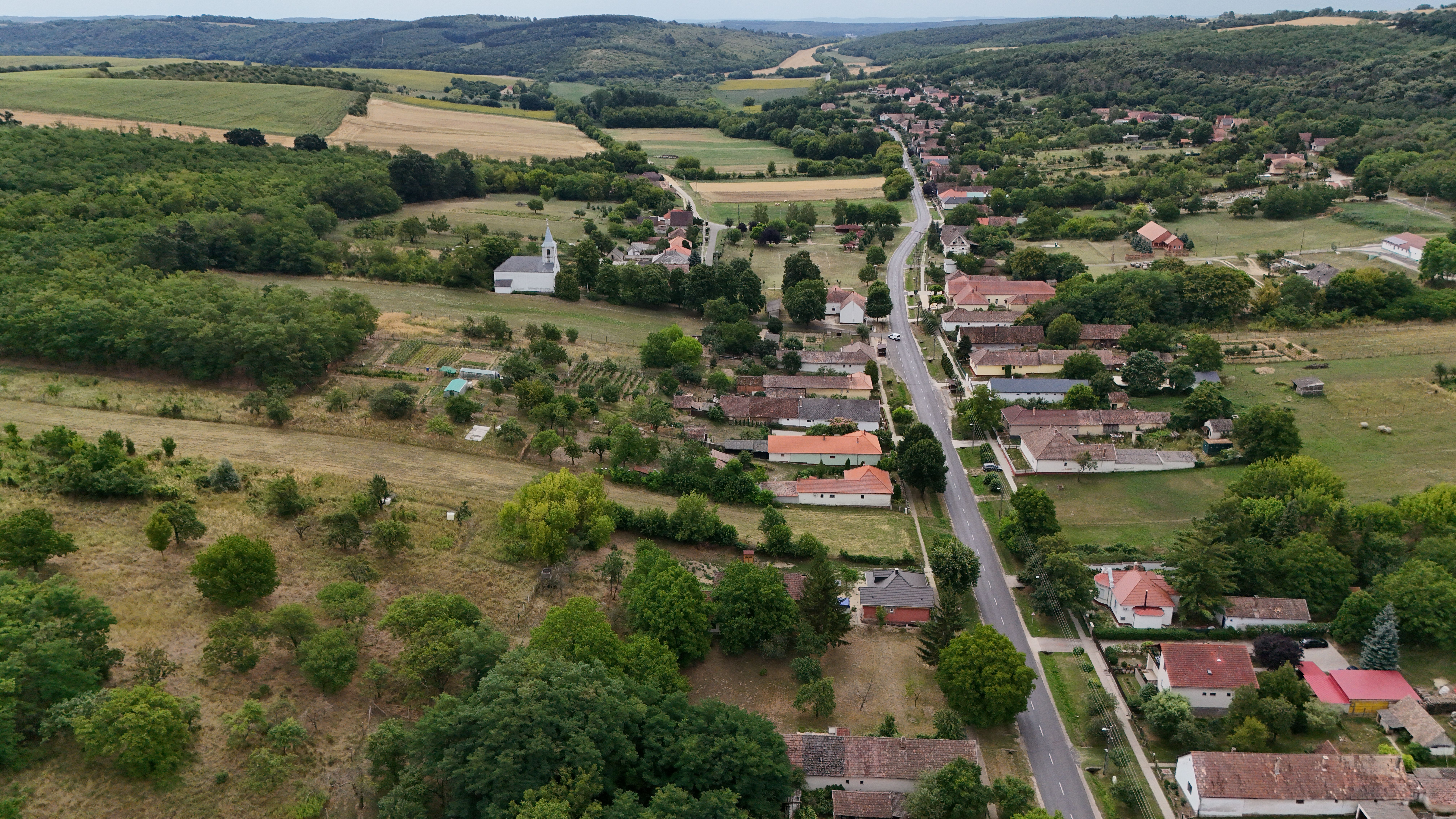 Aerial View of European Countryside Village · Free Stock Photo