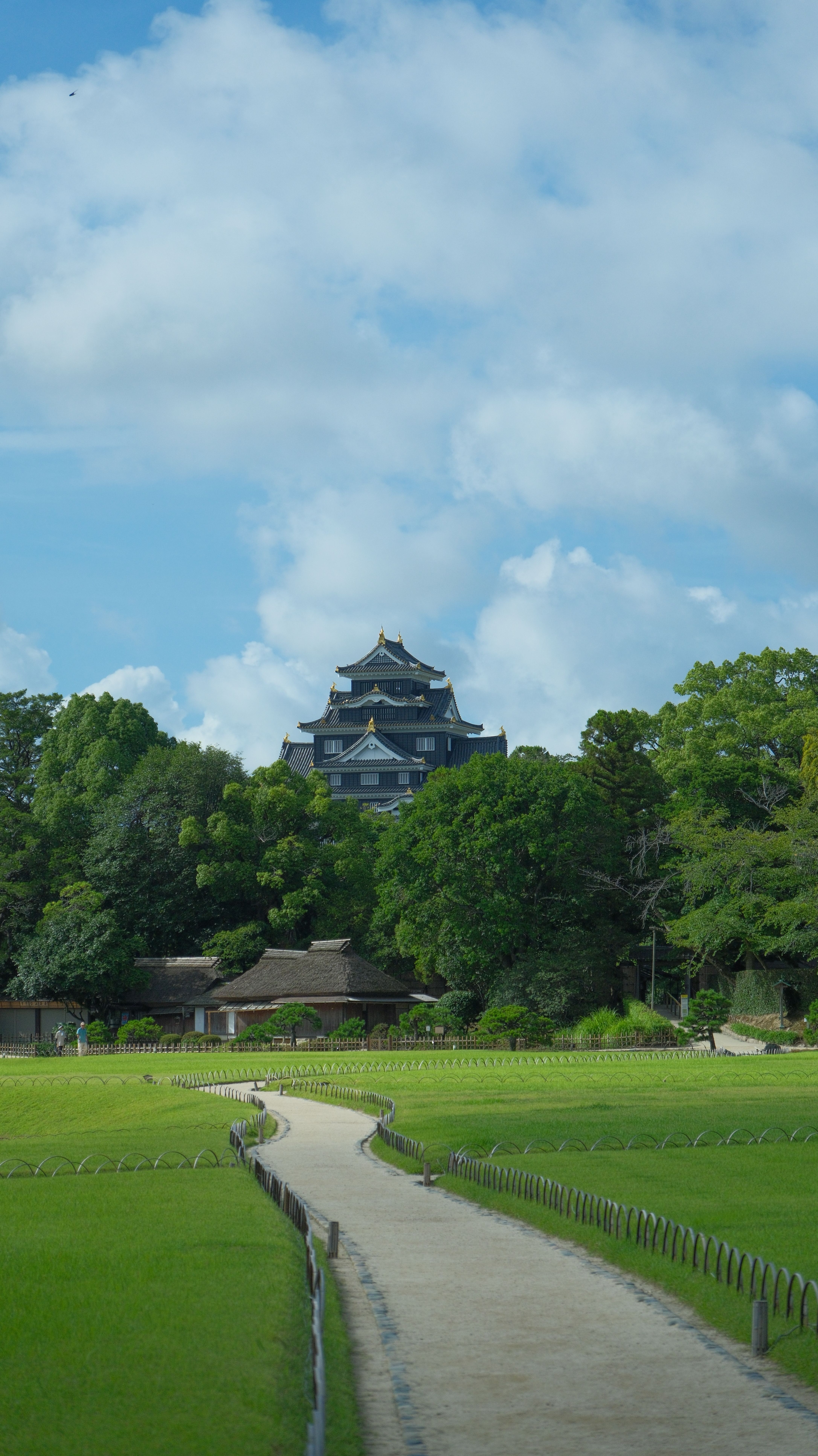 Beautiful View of Okayama Castle in Green Park · Free Stock Photo
