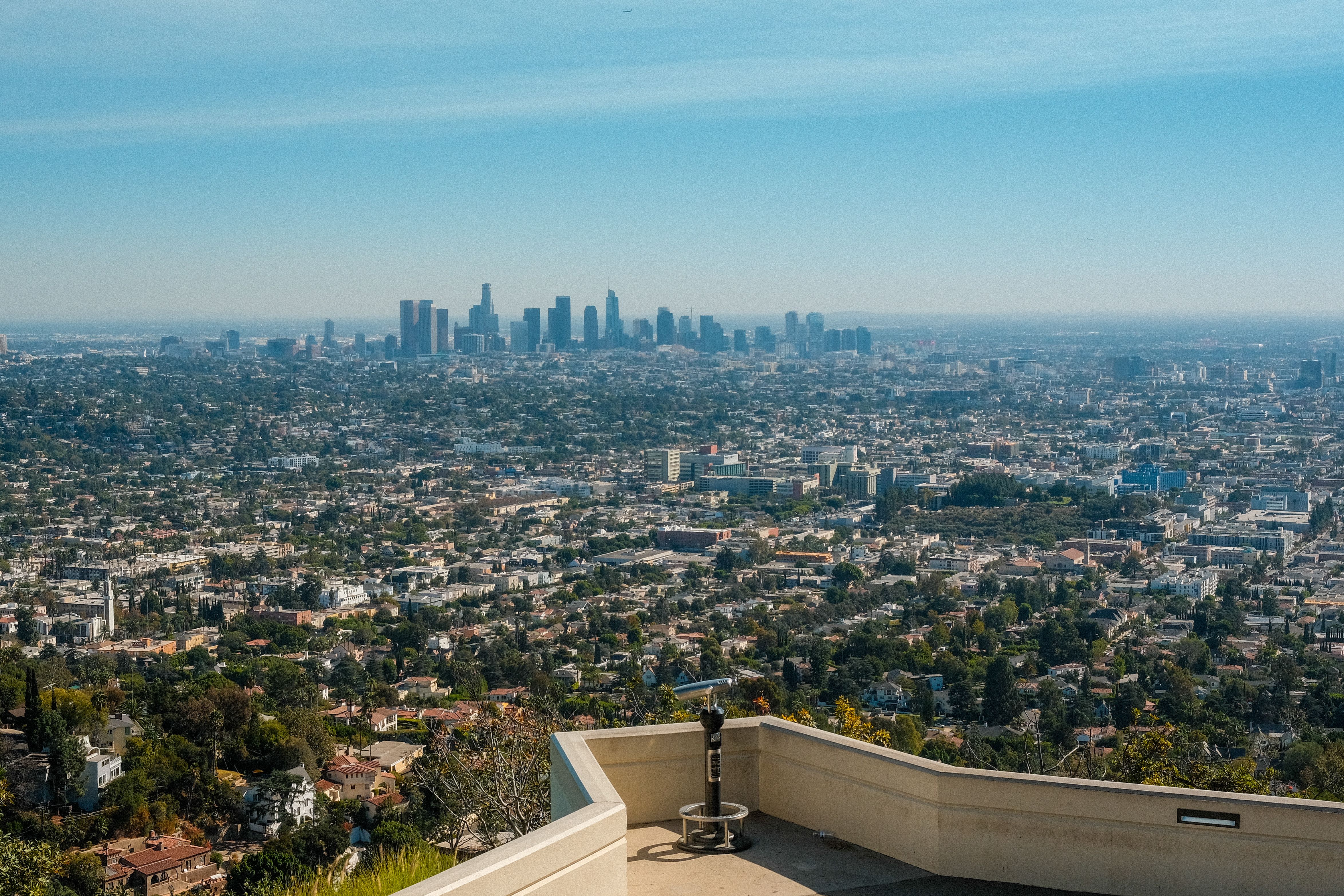 Panoramic View of Downtown Los Angeles Skyline · Free Stock Photo