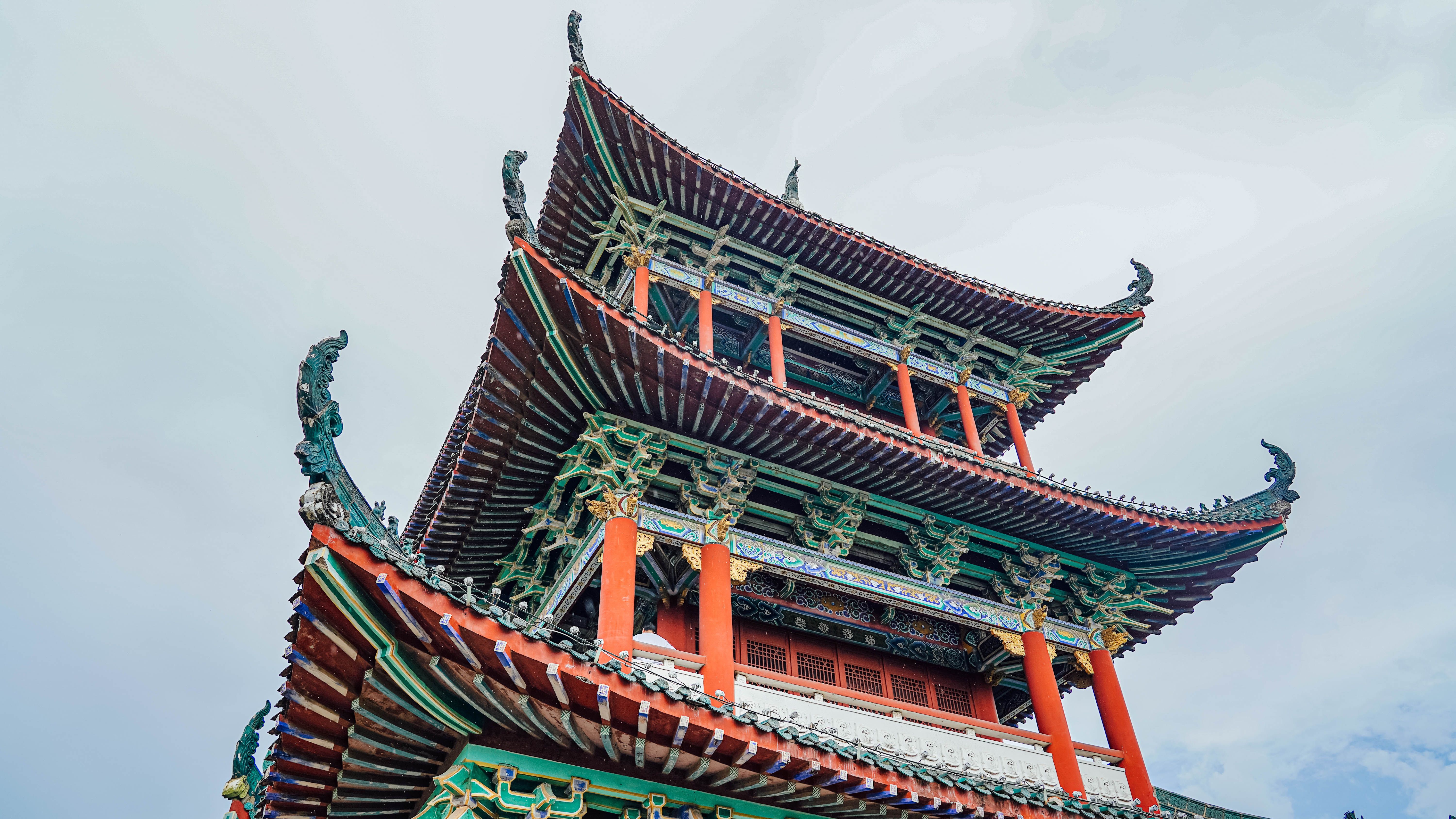 Stunning Ancient Chinese Pagoda Architecture Free Stock Photo