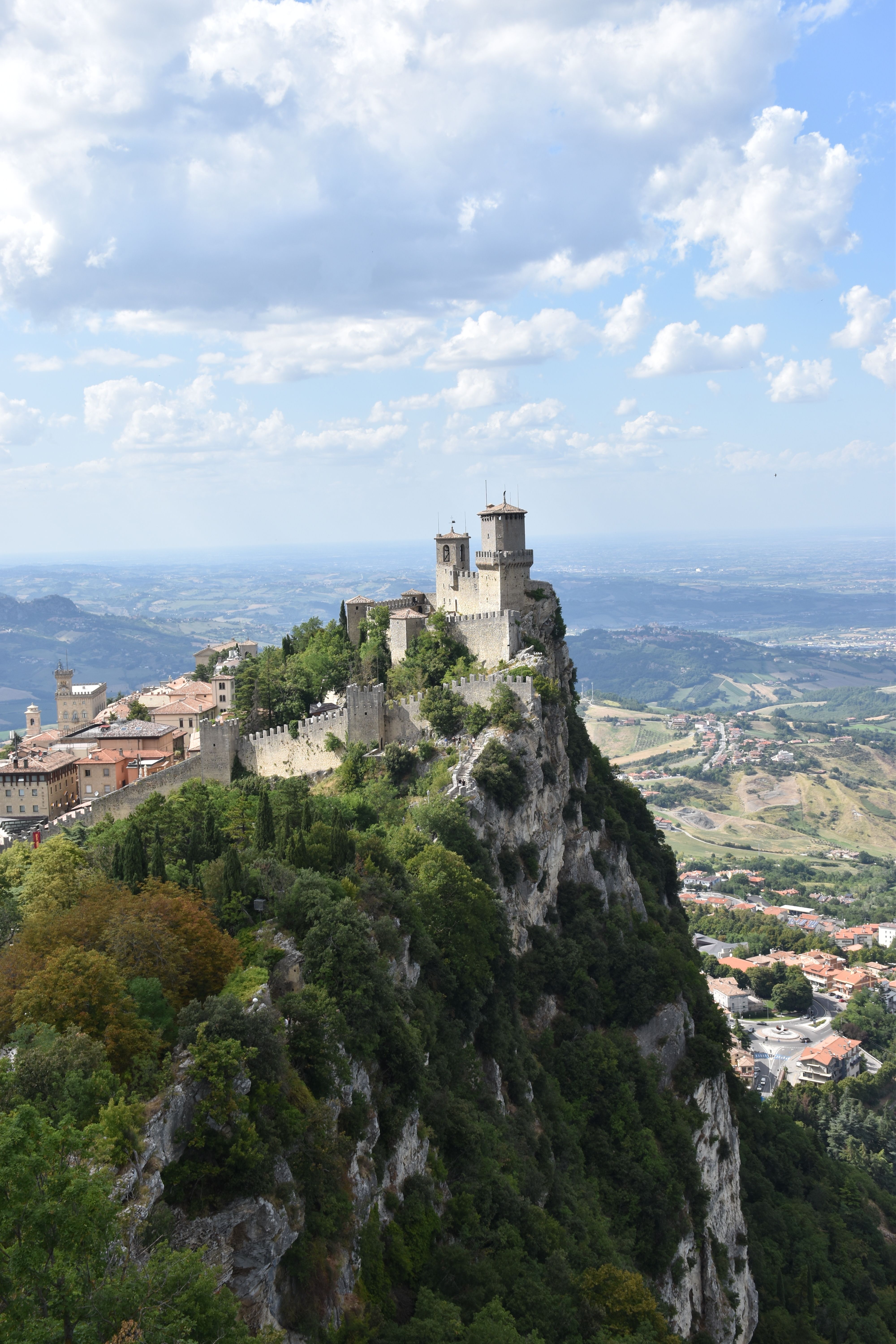 Stunning Aerial View of San Marino Castle · Free Stock Photo