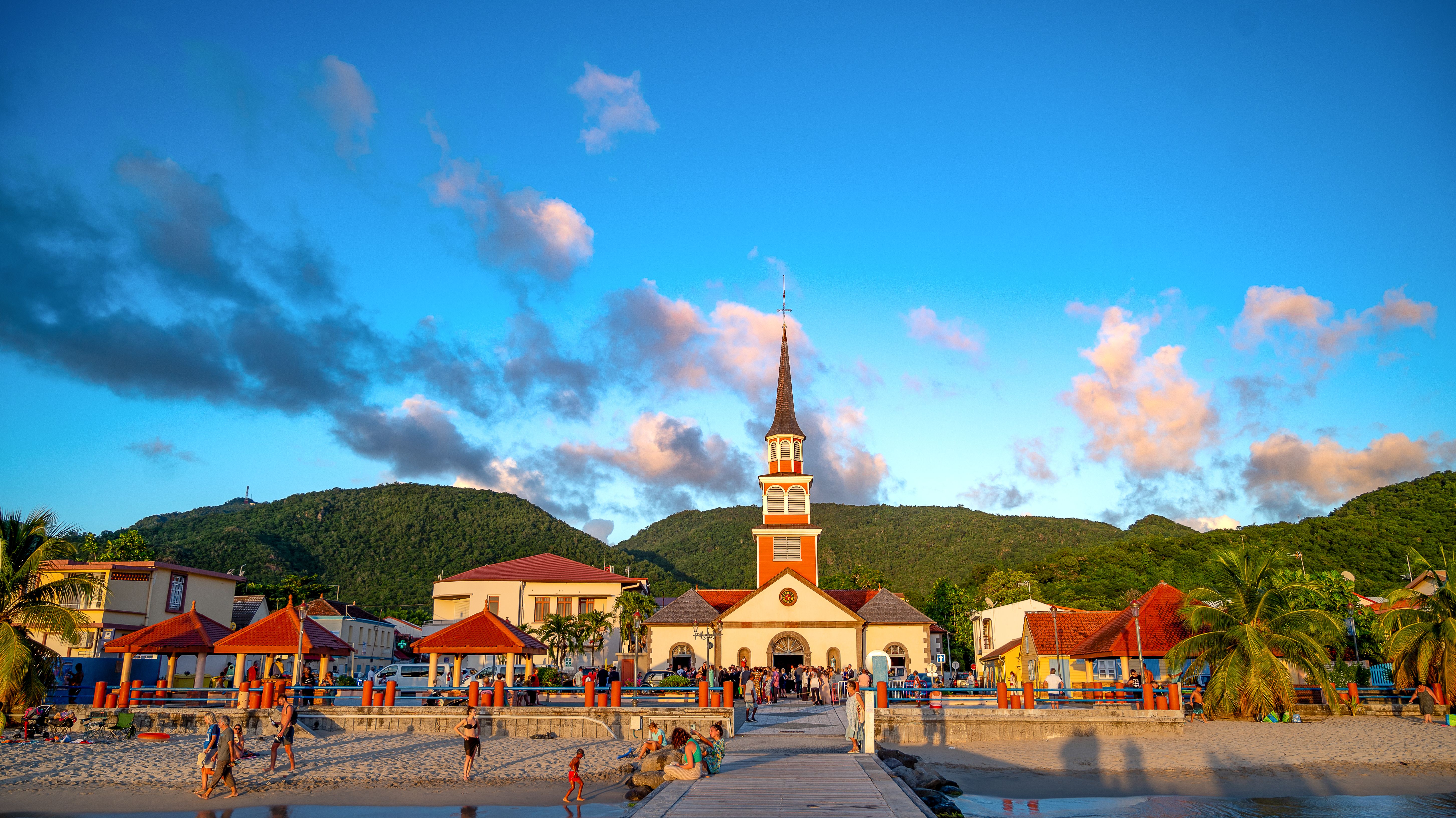 Stunning Church in Tropical Beach Setting at Sunset · Free Stock Photo