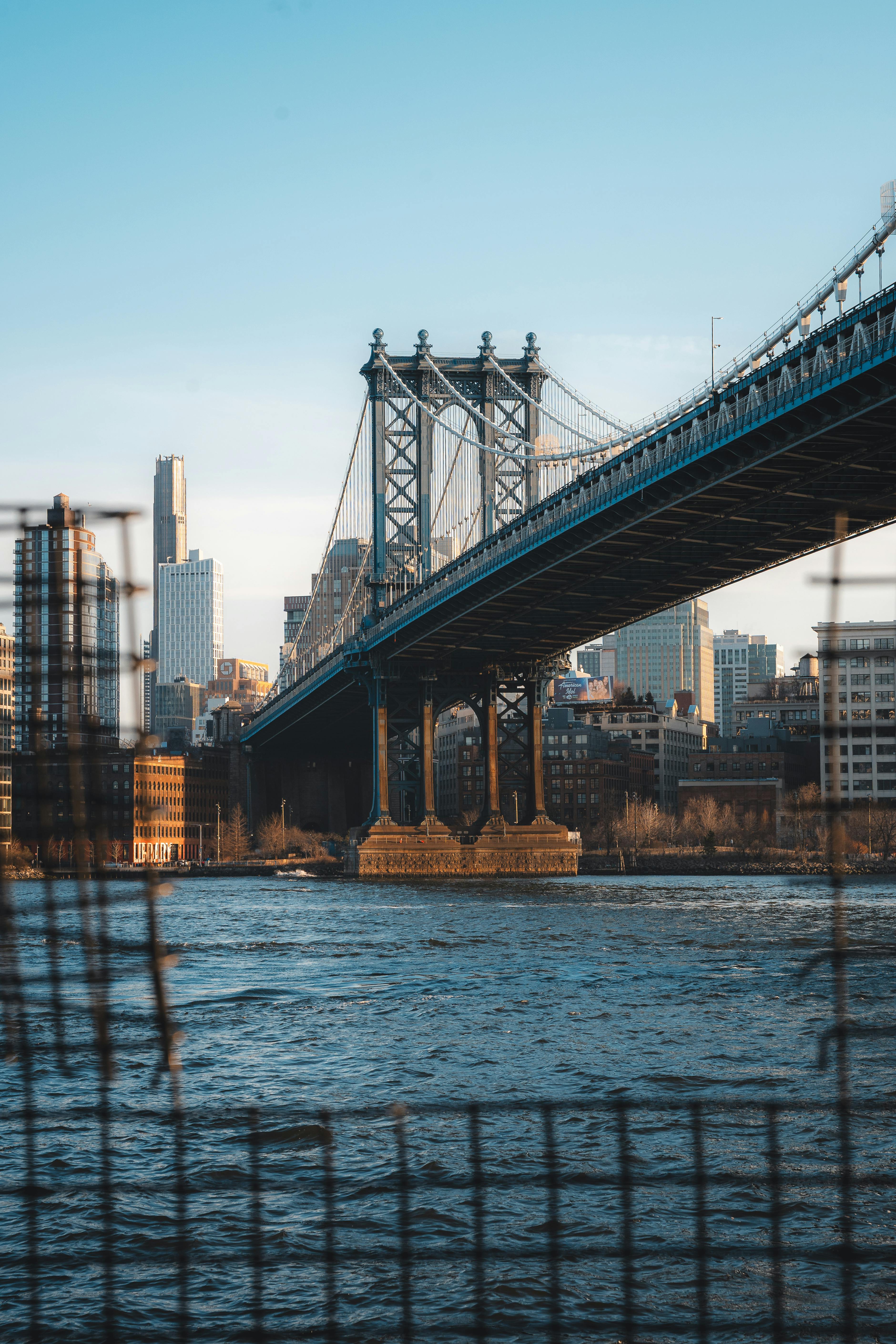 Manhattan Bridge view in New York City at sunset · Free Stock Photo