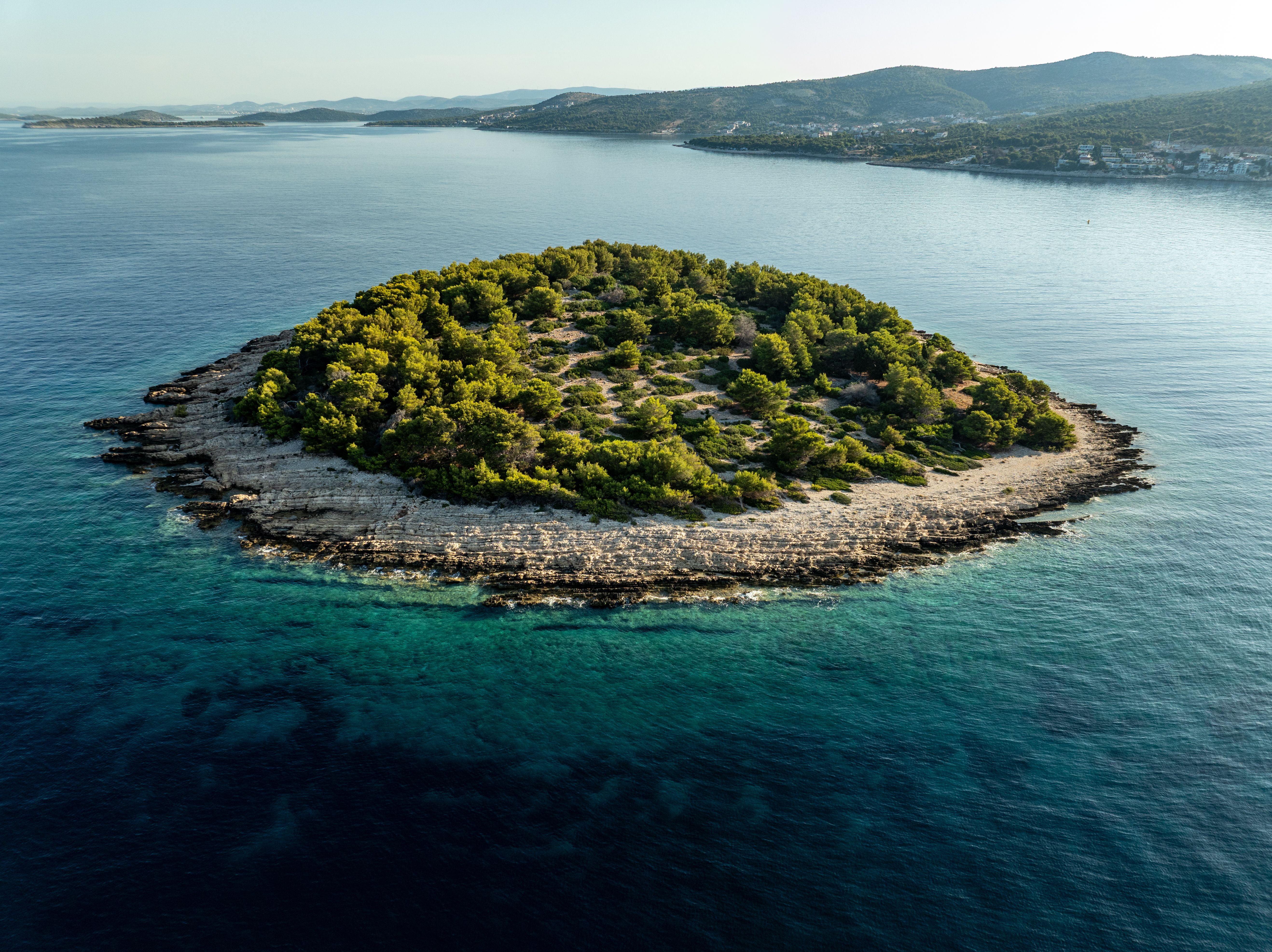 Aerial View of a Picturesque Croatian Island · Free Stock Photo