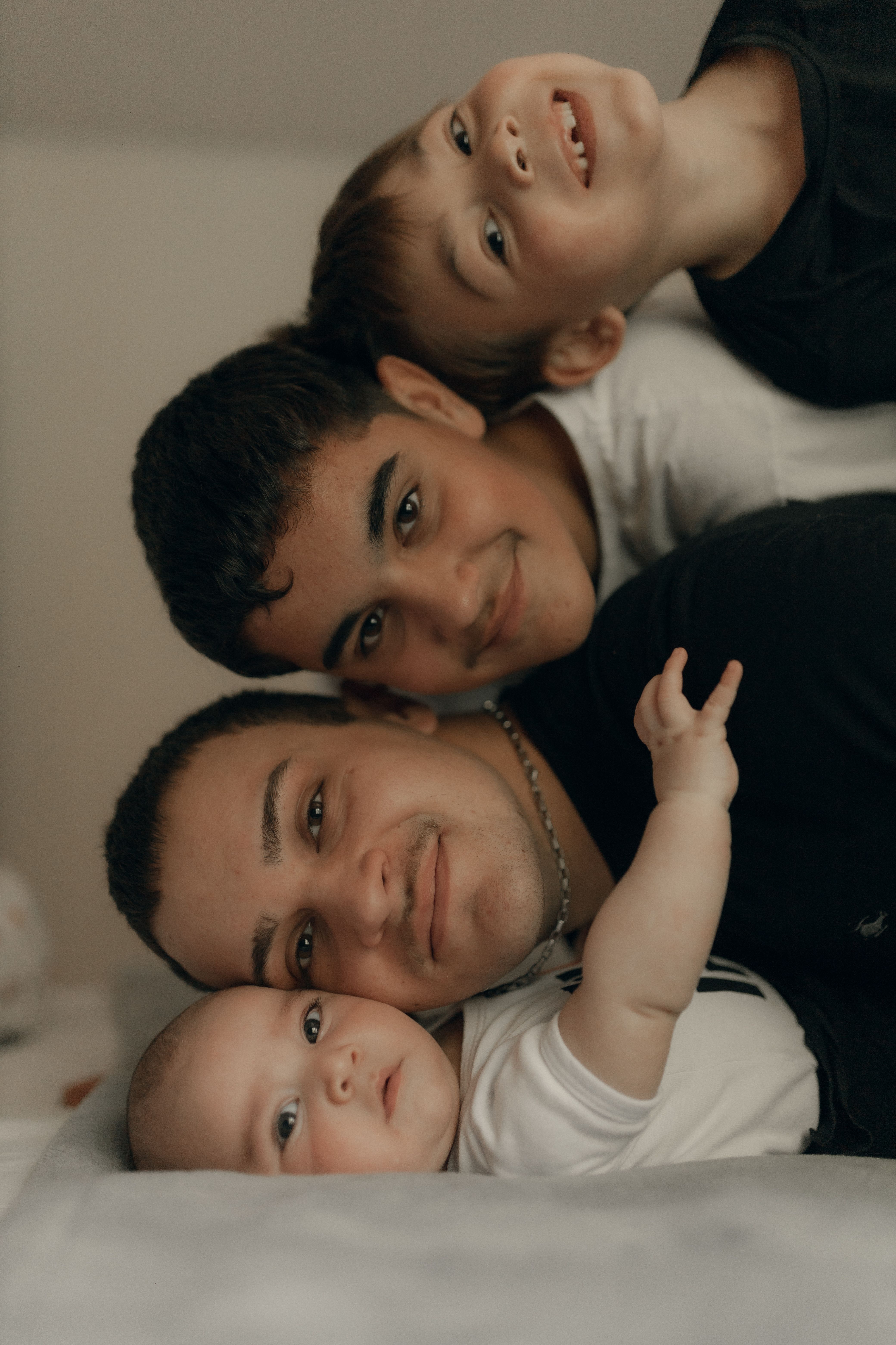 Family Portrait with Father and Three Sons · Free Stock Photo