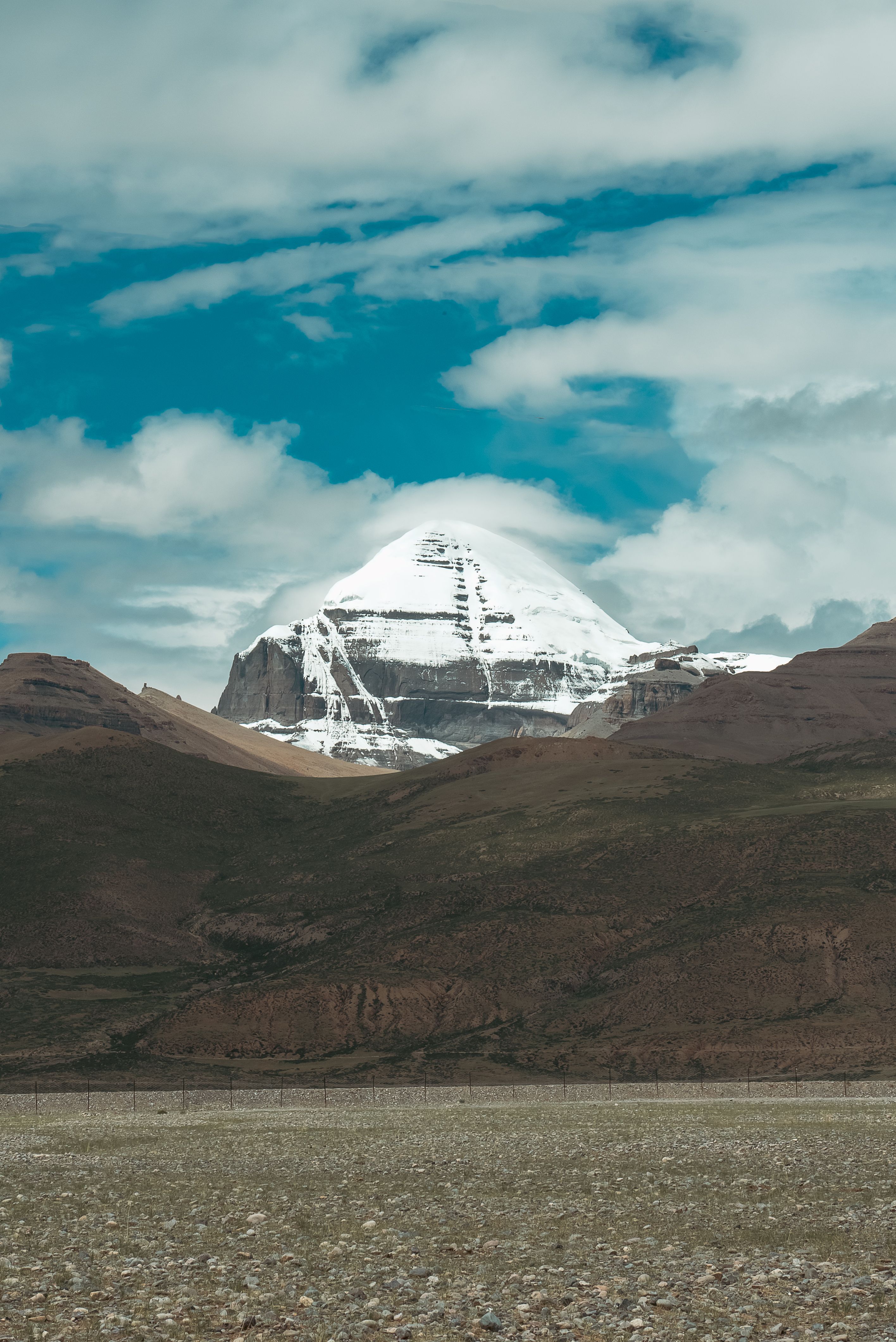 Majestic Snow-Capped Mount Kailash Landscape · Free Stock Photo