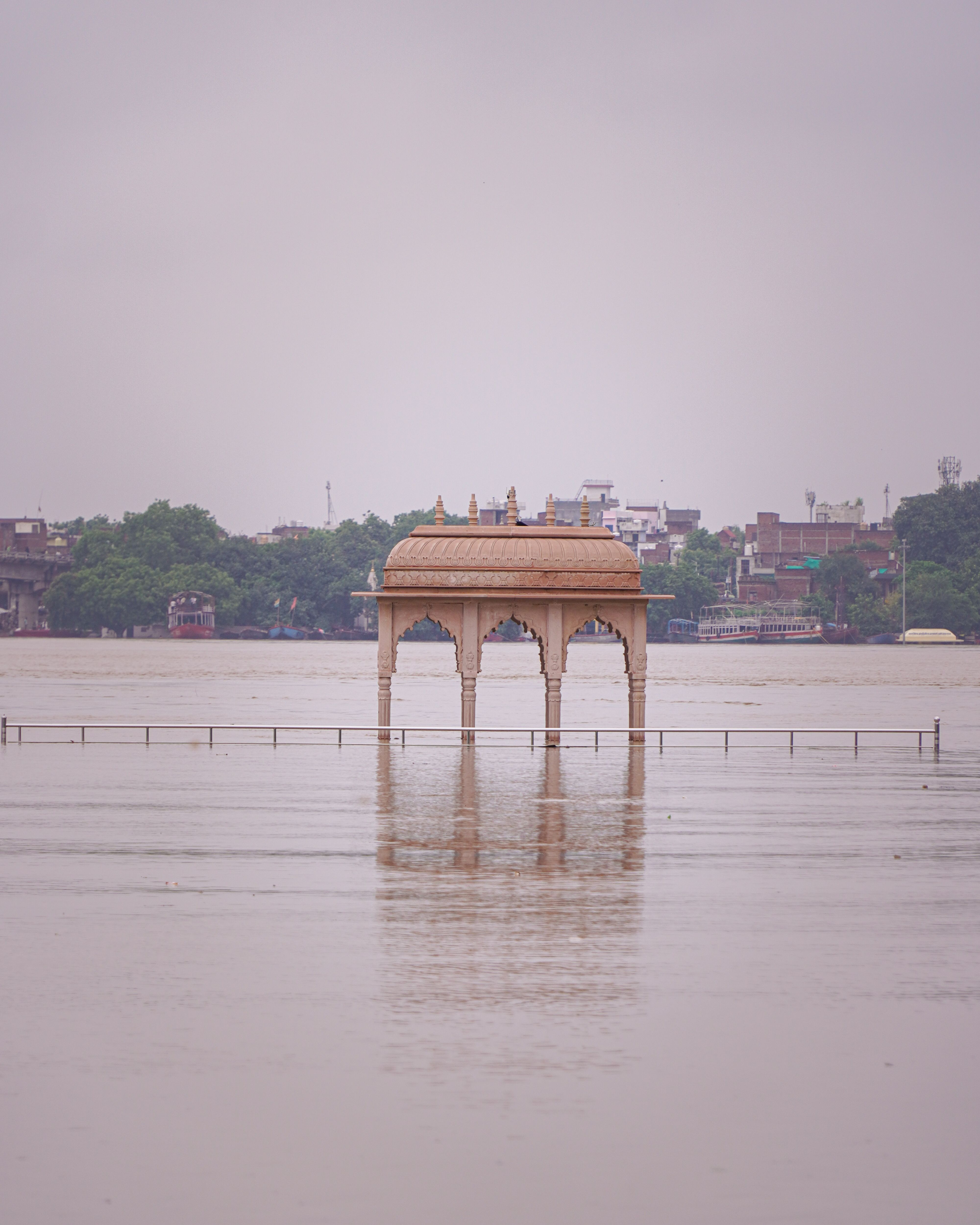 Flooded Pavilion on Ganges River in Varanasi · Free Stock Photo