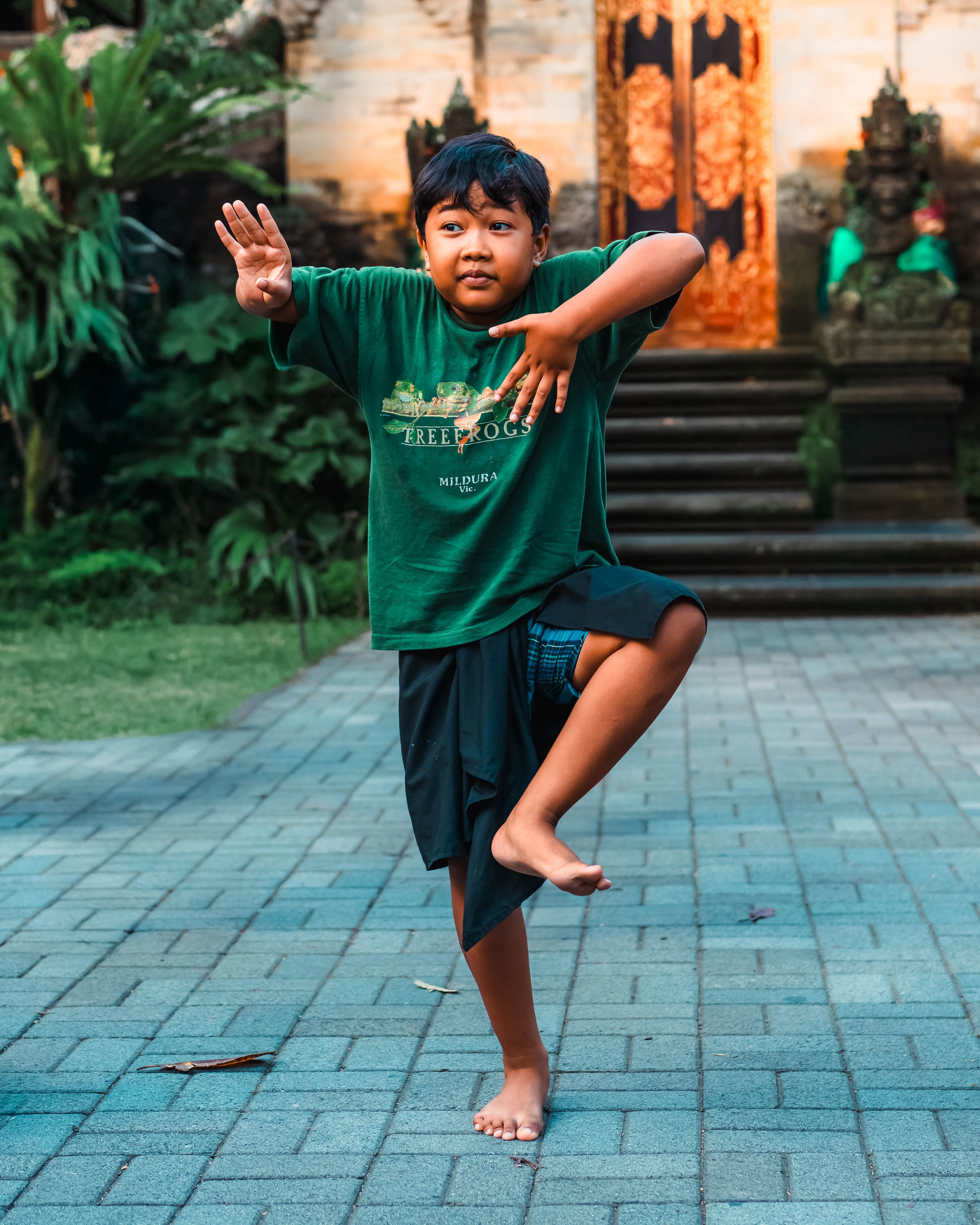 Balinese Child Performing Traditional Dance in Ubud · Free Stock Photo