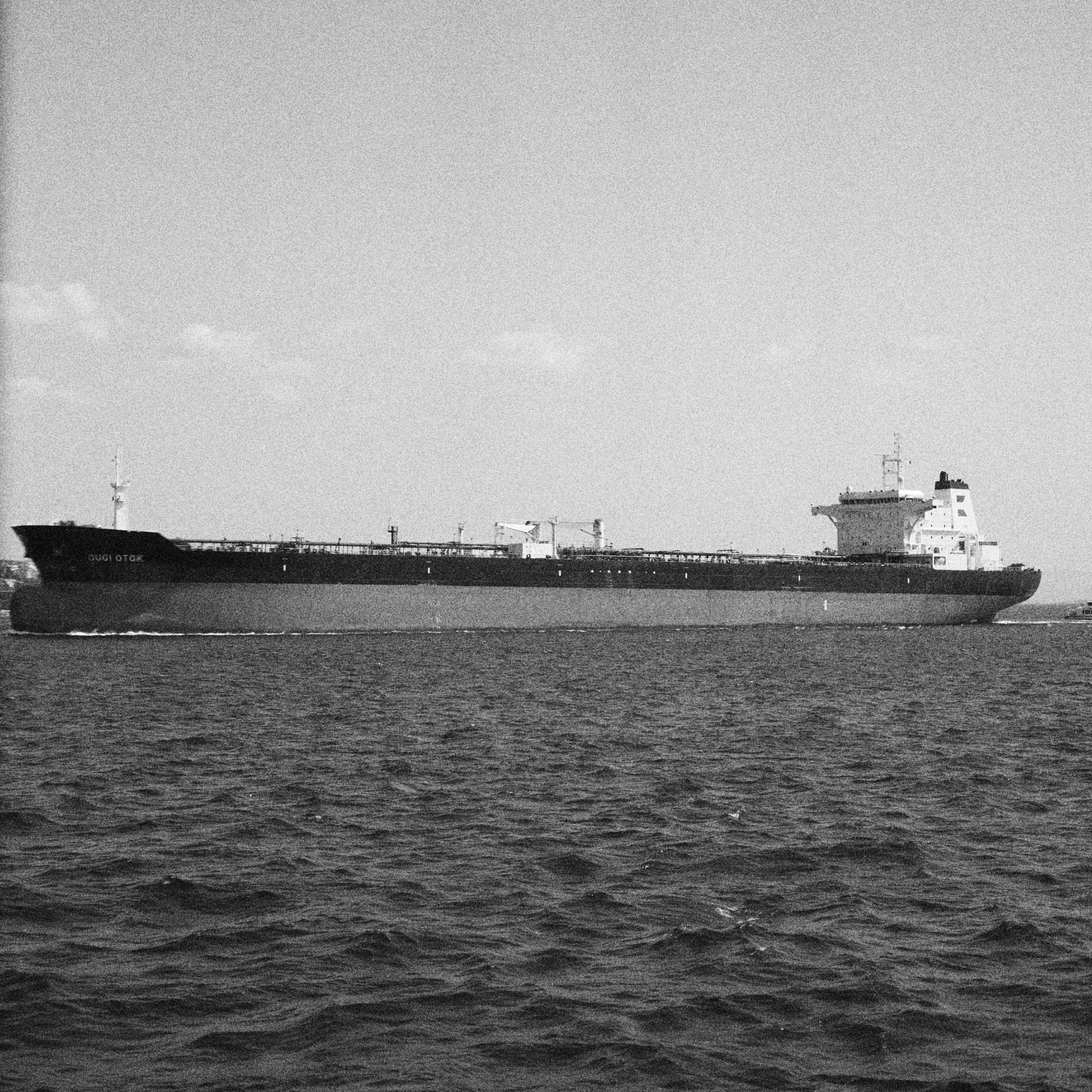 Massive Oil Tanker Sailing on Open Sea · Free Stock Photo