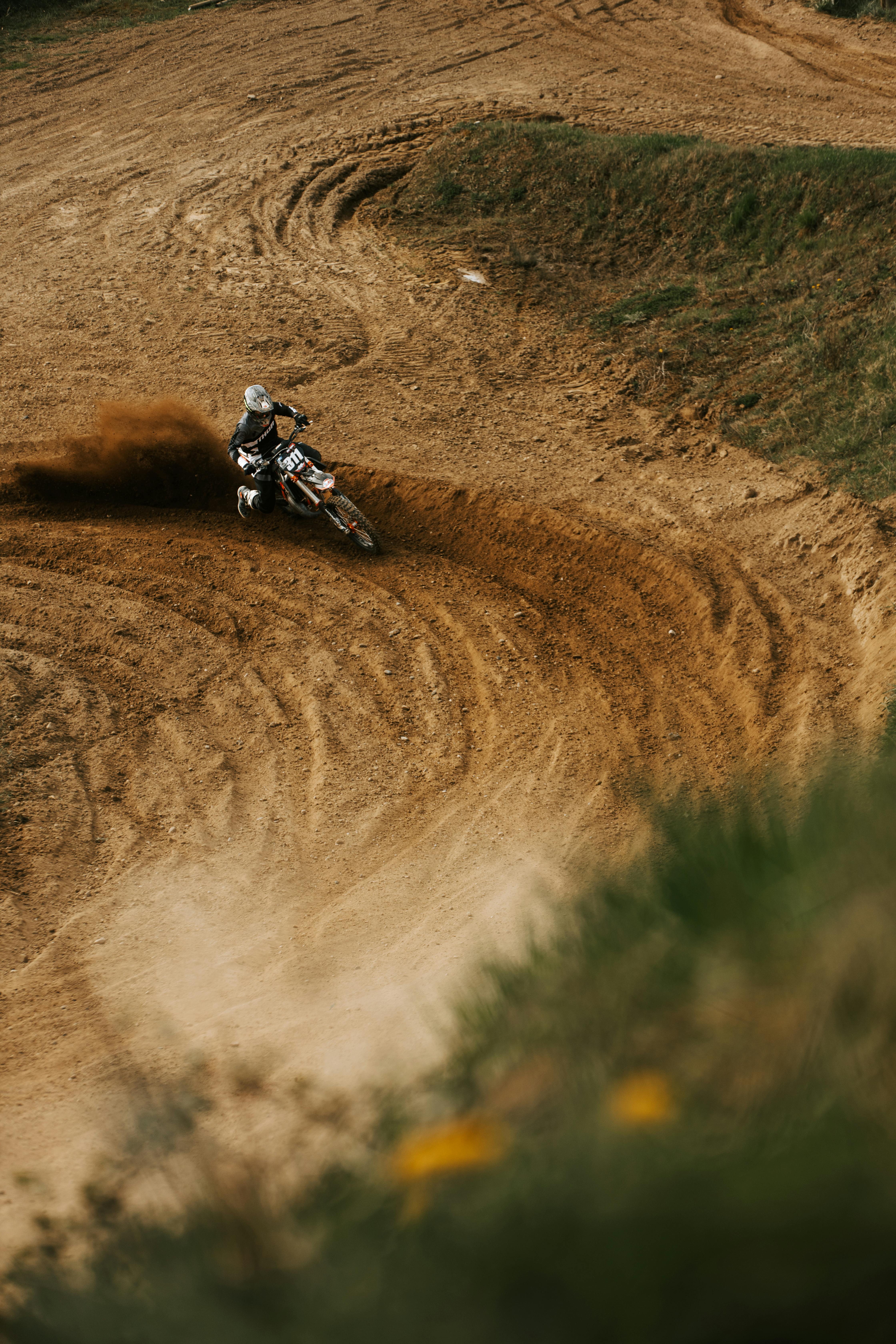 Intense Motocross Action on Dirt Track in Germany · Free Stock Photo