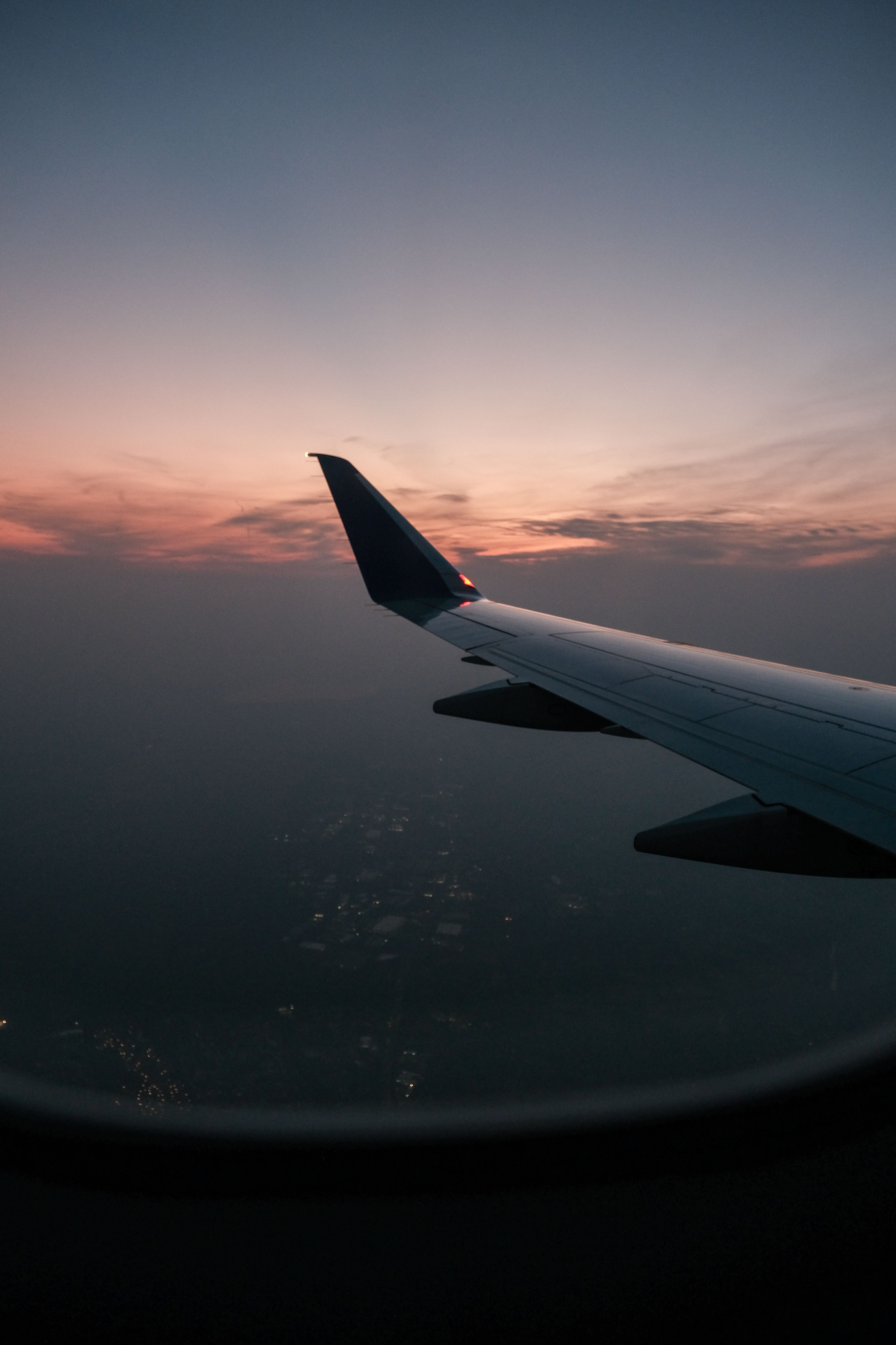 Airplane Wing Under Blue Sky · Free Stock Photo