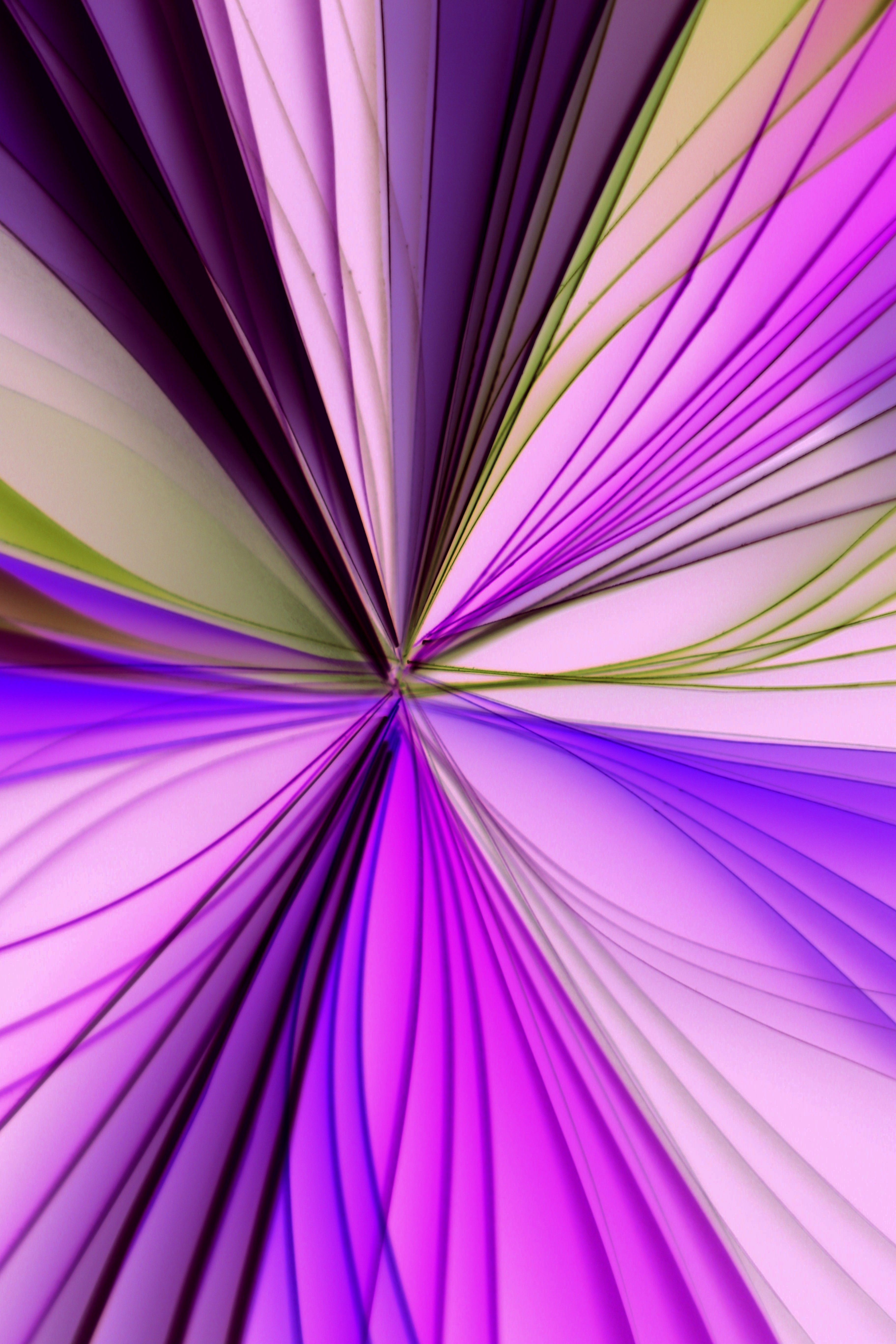 Abstract Vibrant Lines in Purple and Green · Free Stock Photo