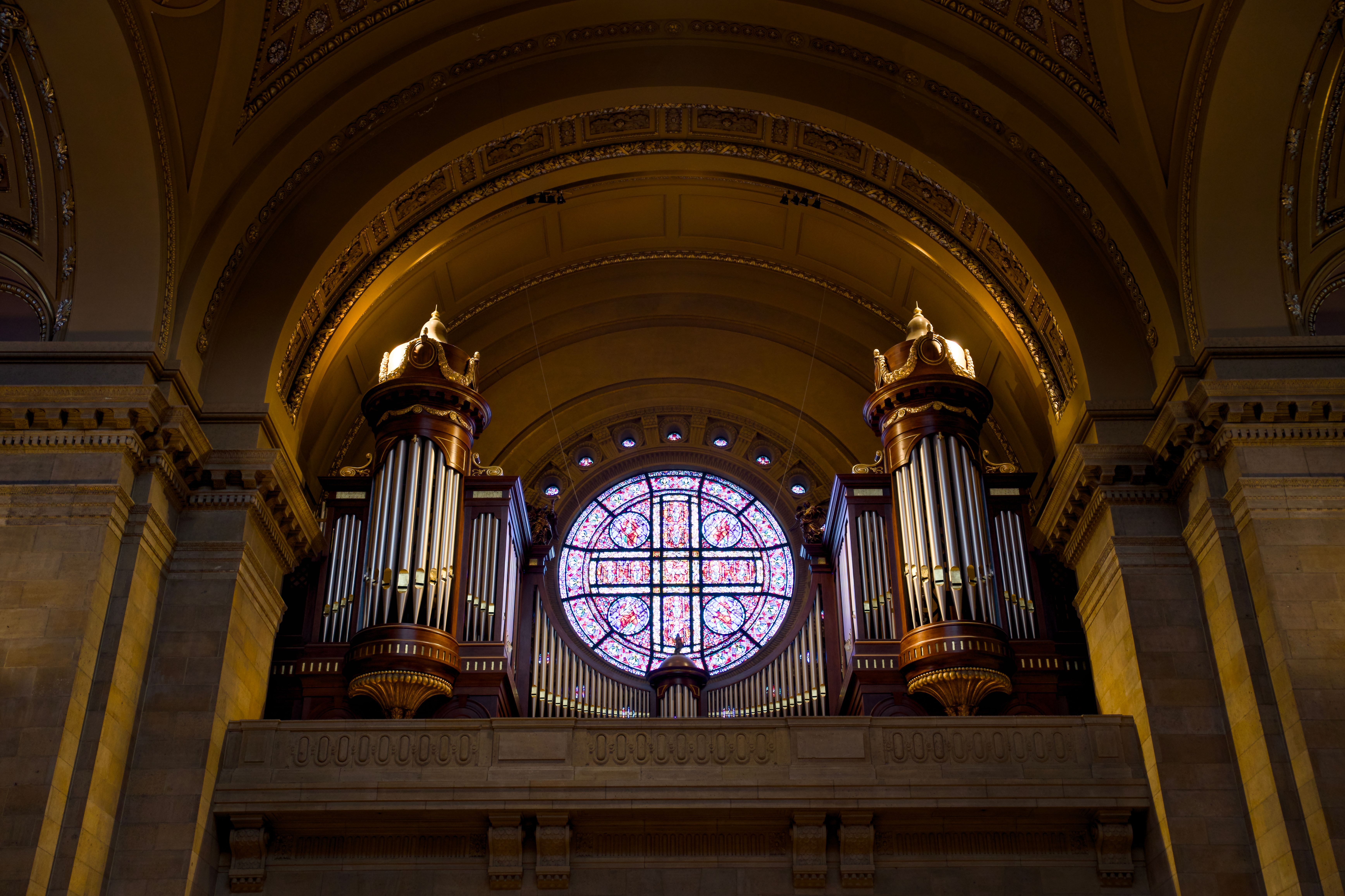 Intricate Church Architecture with Stained Glass · Free Stock Photo