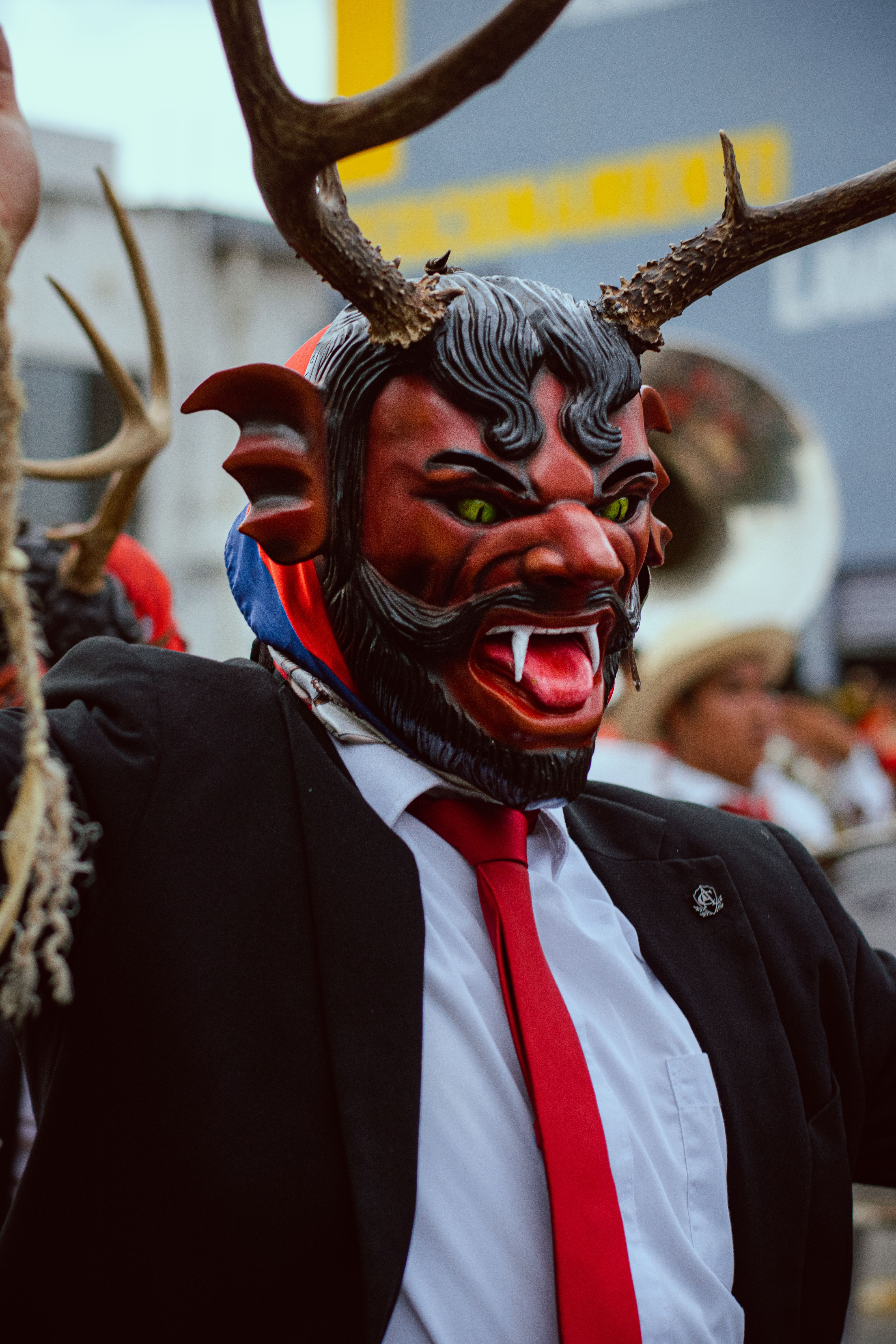 Traditional Festival Demon Mask Costume Parade · Free Stock Photo