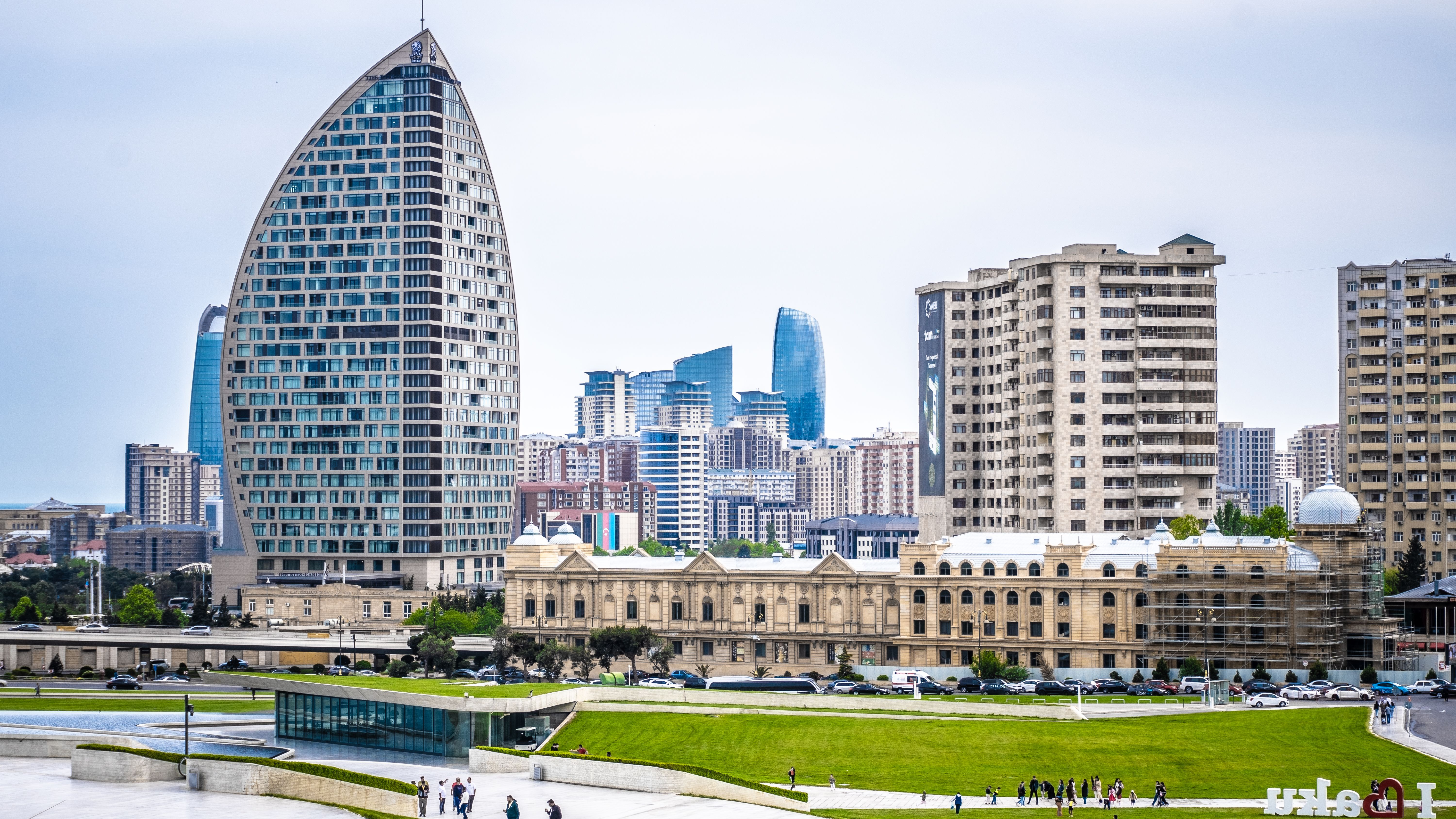 Baku Skyline Featuring Iconic Modern Architecture · Free Stock Photo