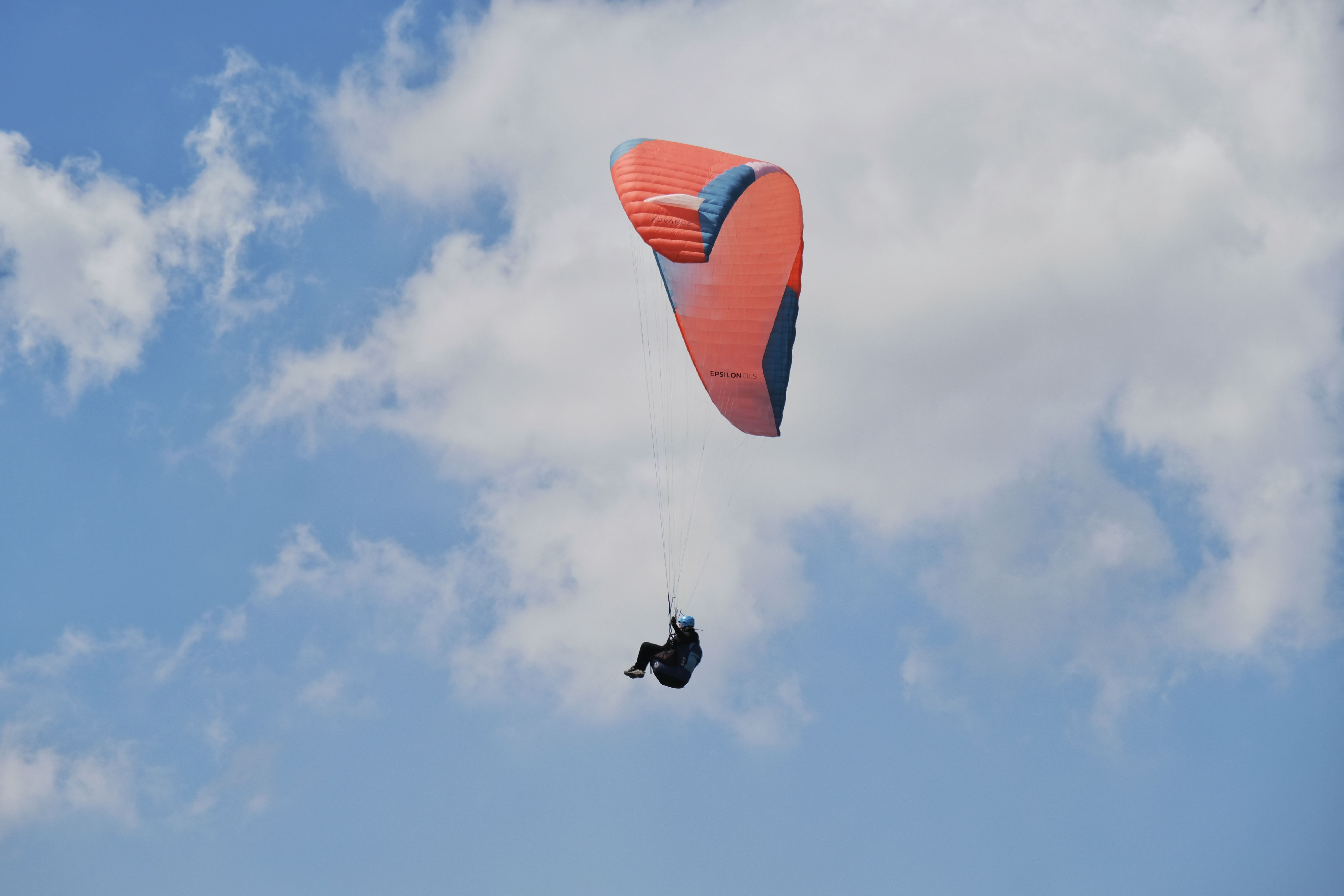 A Wide Spread Parachute Canopy in the Air · Free Stock Photo
