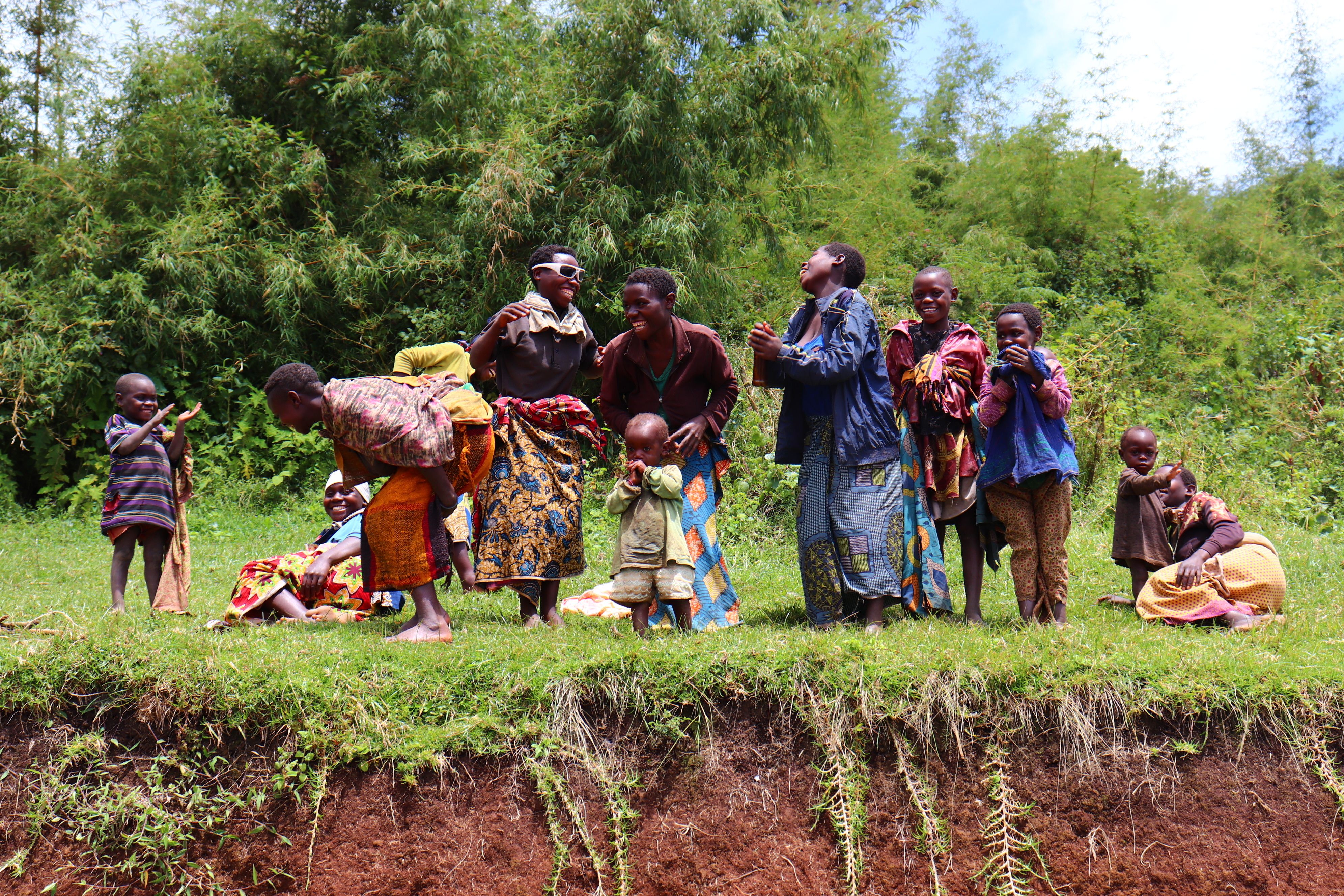 Children Gathering in Rural African Village Schoolyard · Free Stock Photo