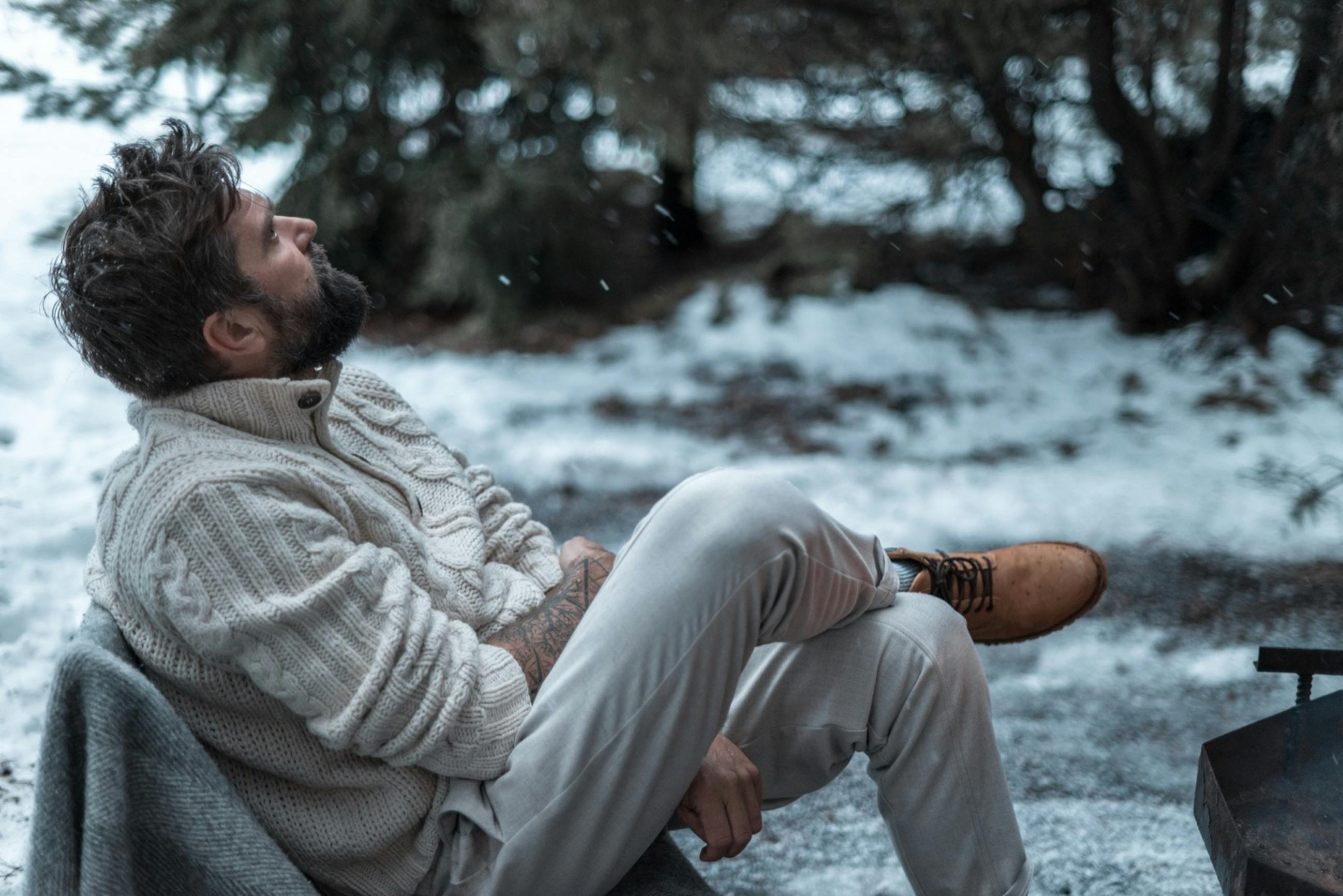 Cozy Winter Relaxation in Snowy Lithuanian Forest · Free Stock Photo