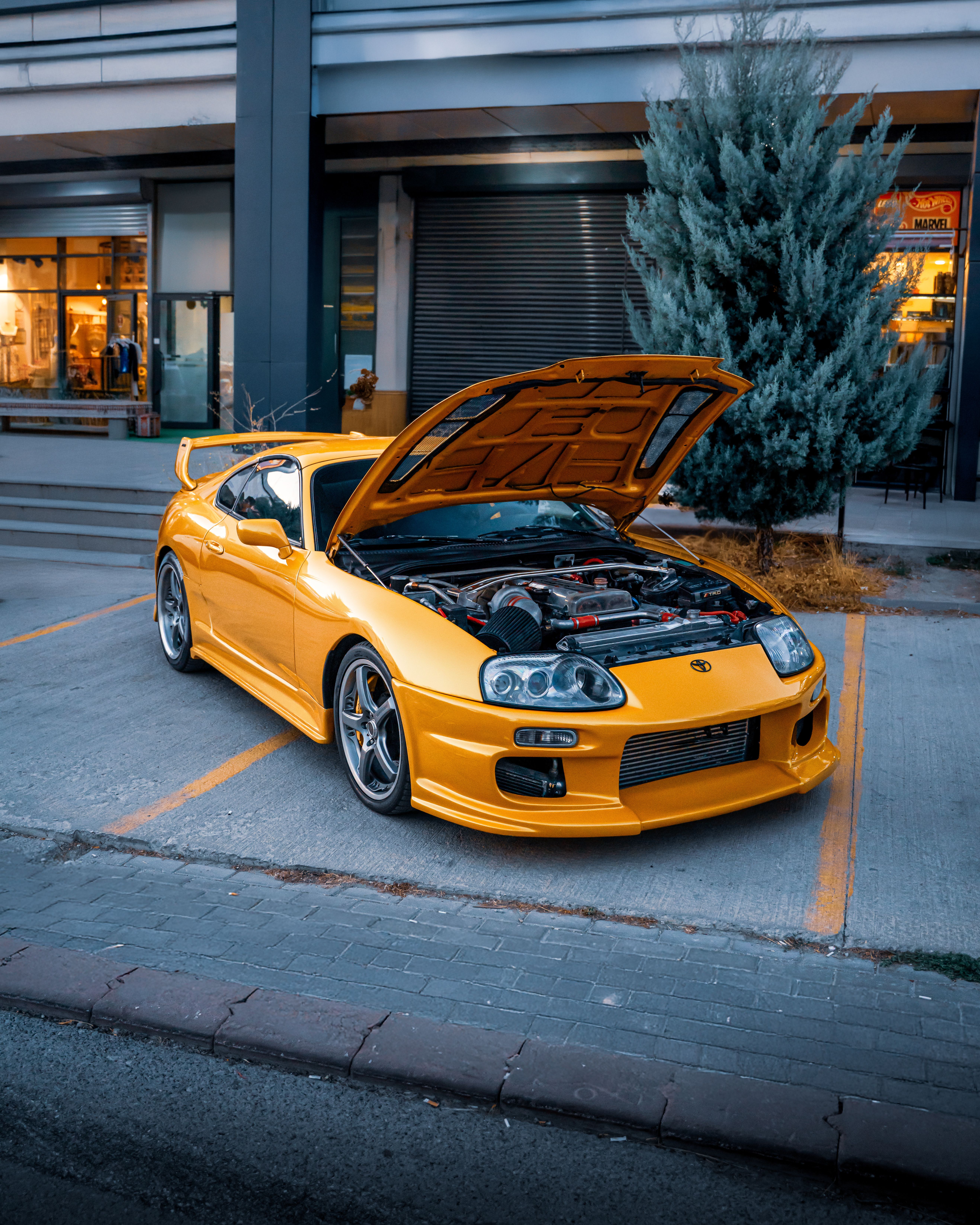 Bright Orange Toyota Supra in Ankara · Free Stock Photo