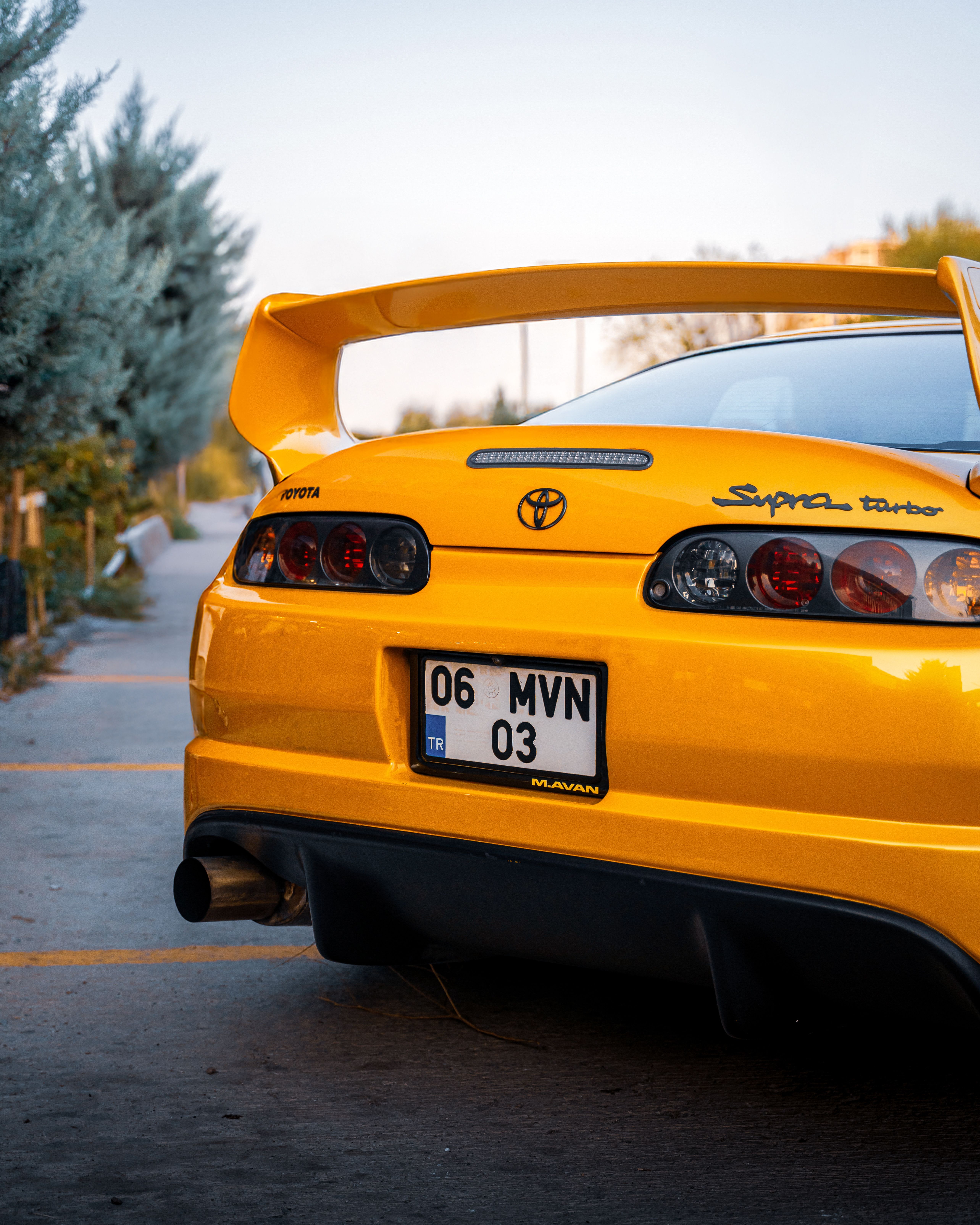 Yellow Toyota Supra on Ankara Street · Free Stock Photo