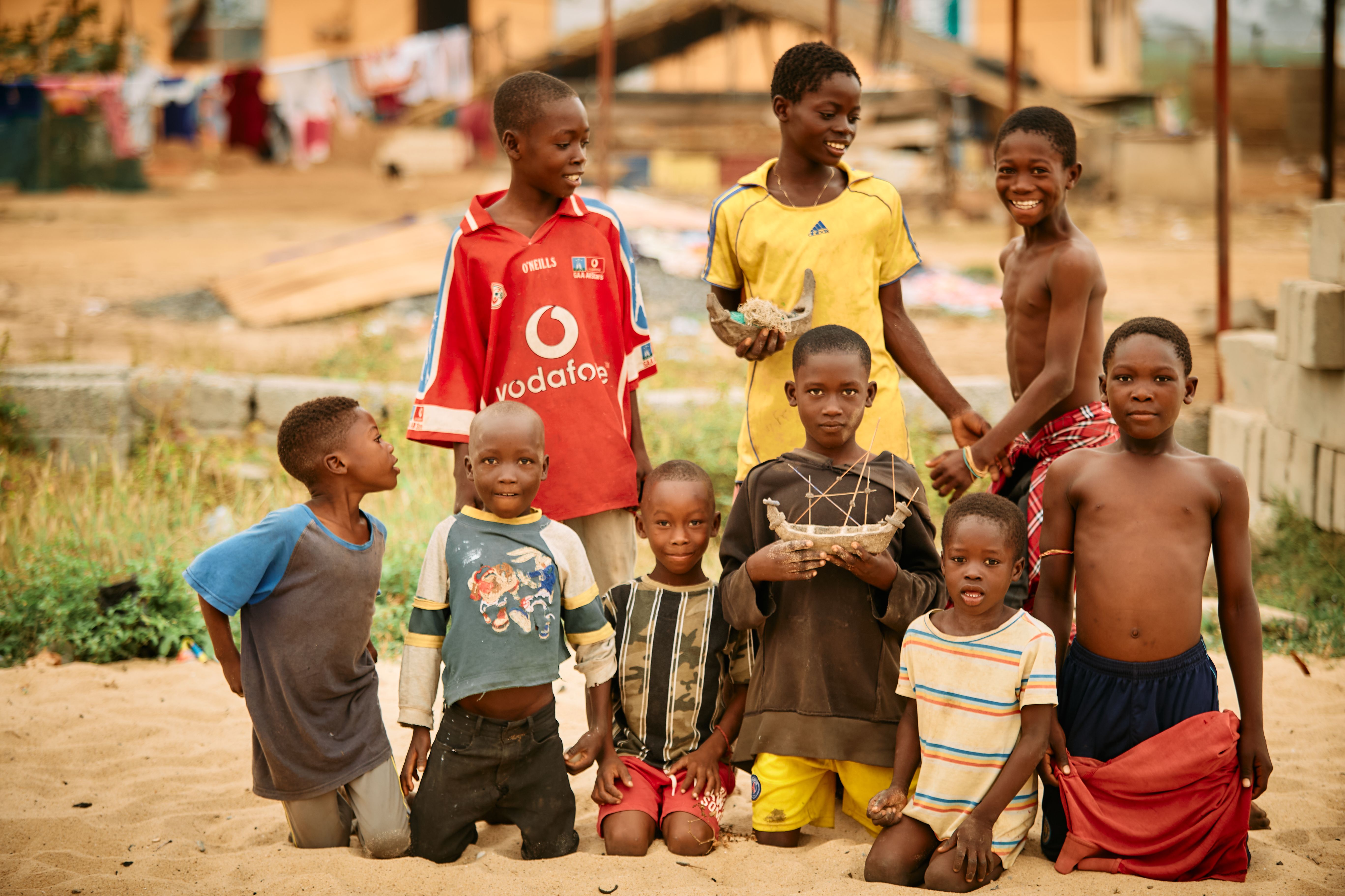 Children Playing in Ada Foah Village, Ghana · Free Stock Photo