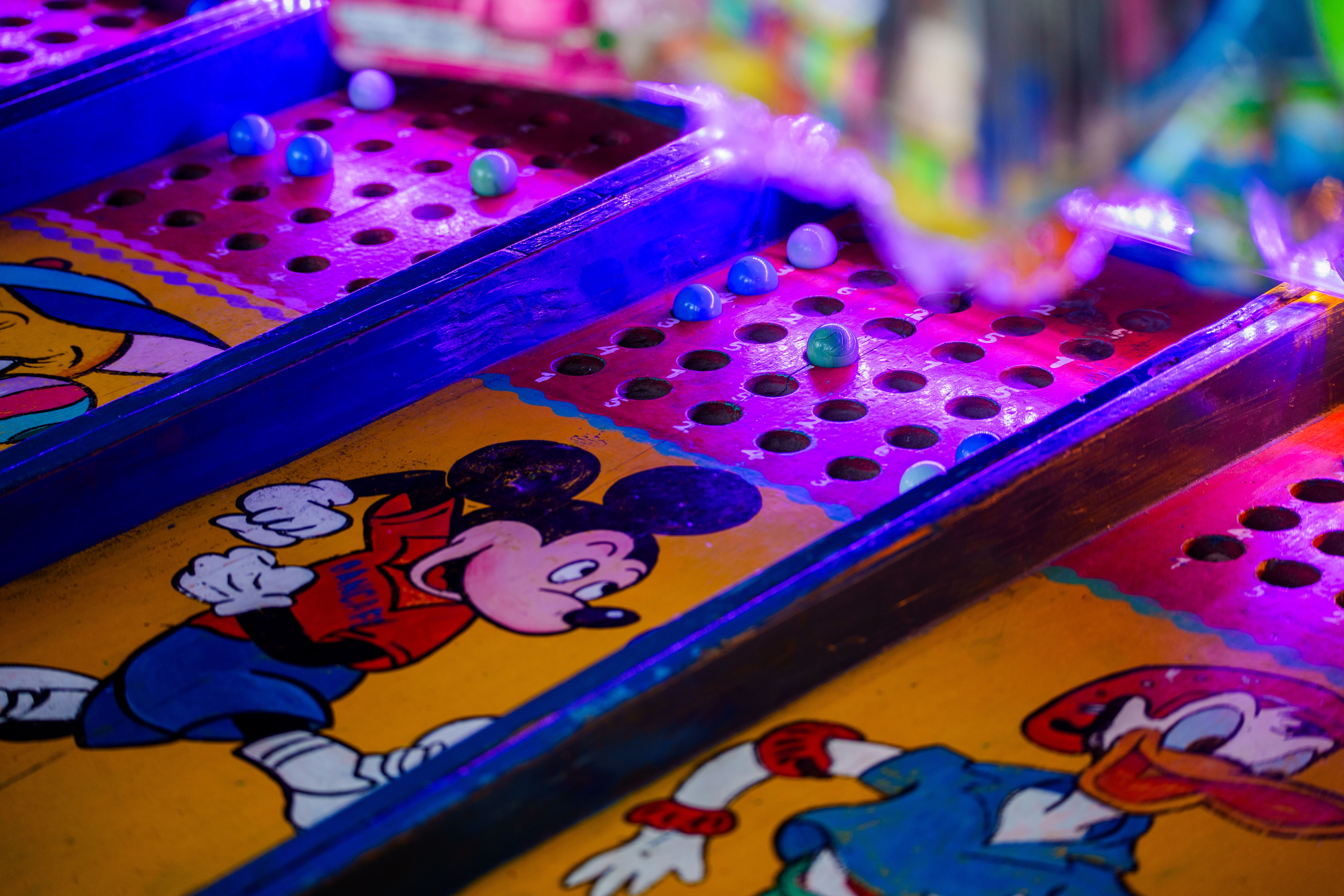 Colorful Arcade Game with Cartoon Characters · Free Stock Photo