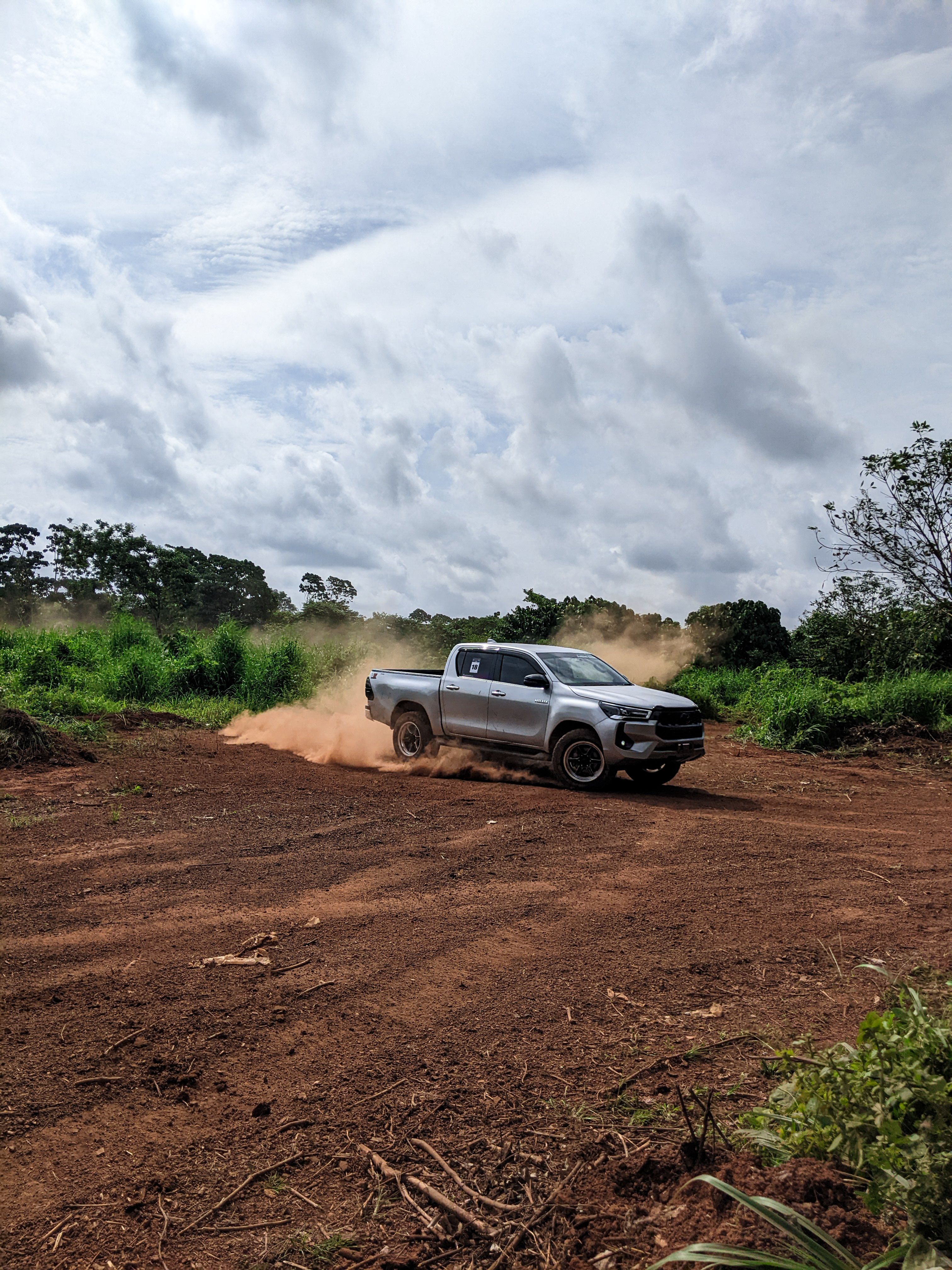 Off-Road Pickup Truck Drifting in Dust · Free Stock Photo