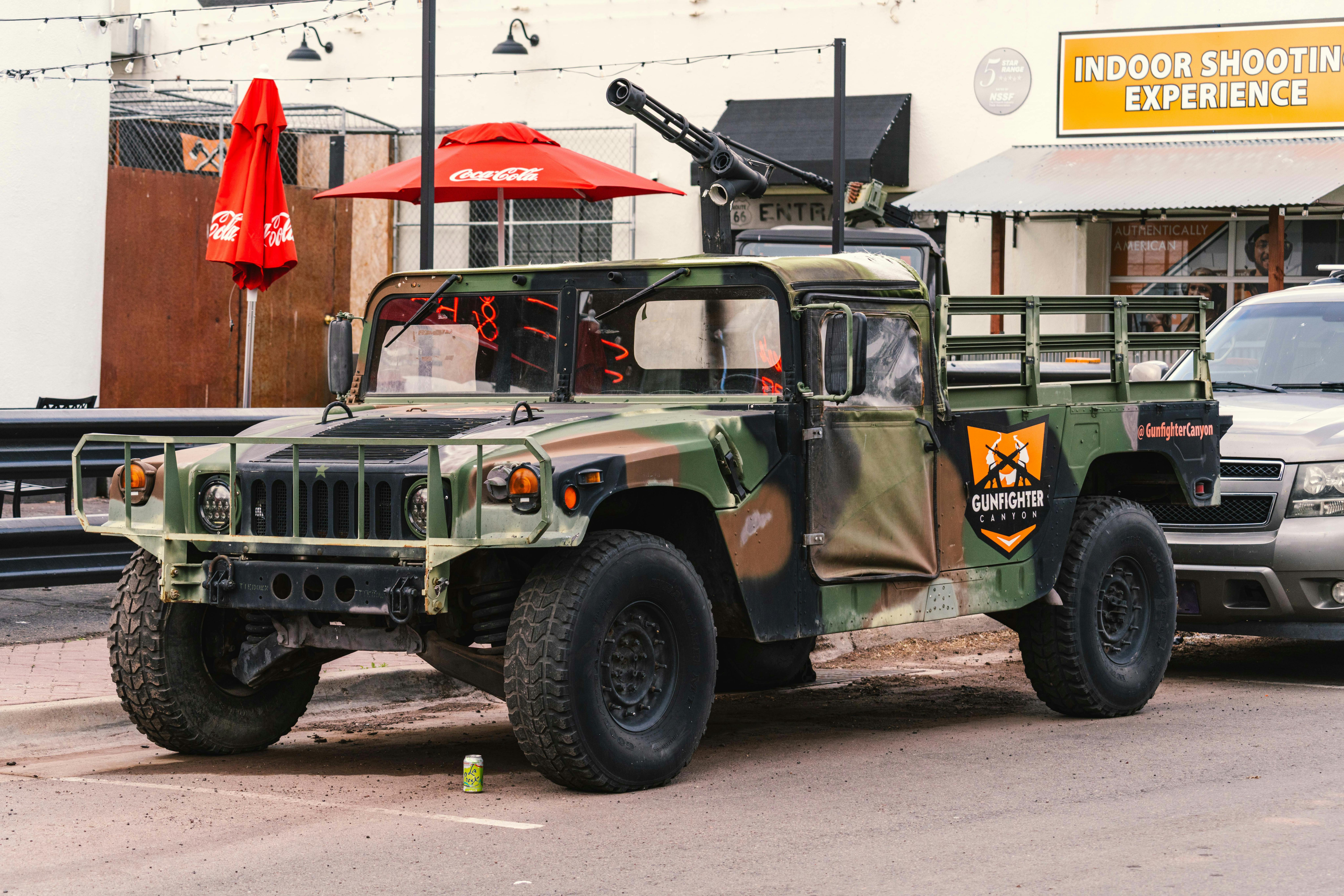 Camouflage Military Humvee on Display in Williams · Free Stock Photo