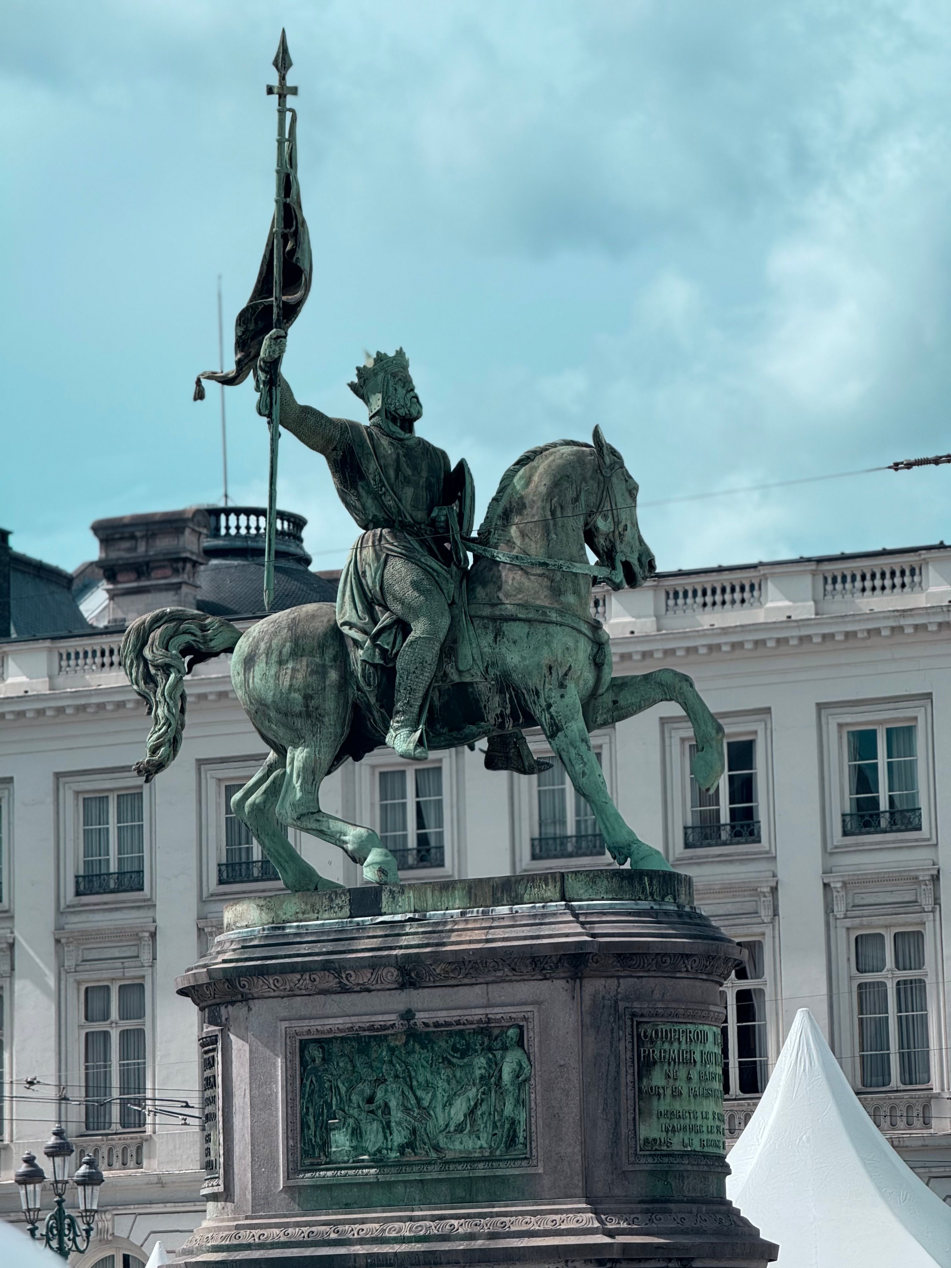 Equestrian Statue of Godfrey of Bouillon in Brussels · Free Stock Photo