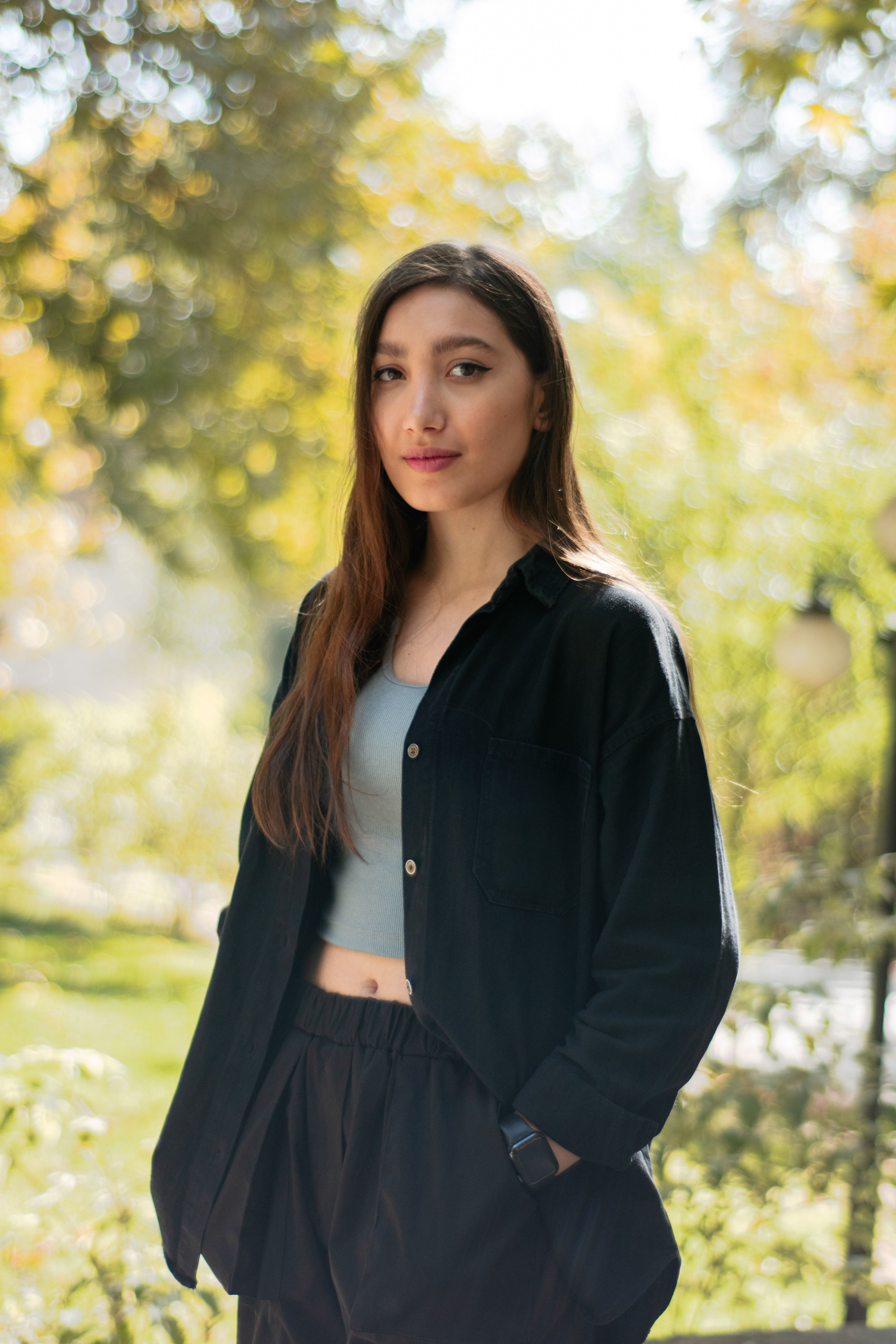 Outdoor Portrait of Young Woman in Tehran Park · Free Stock Photo