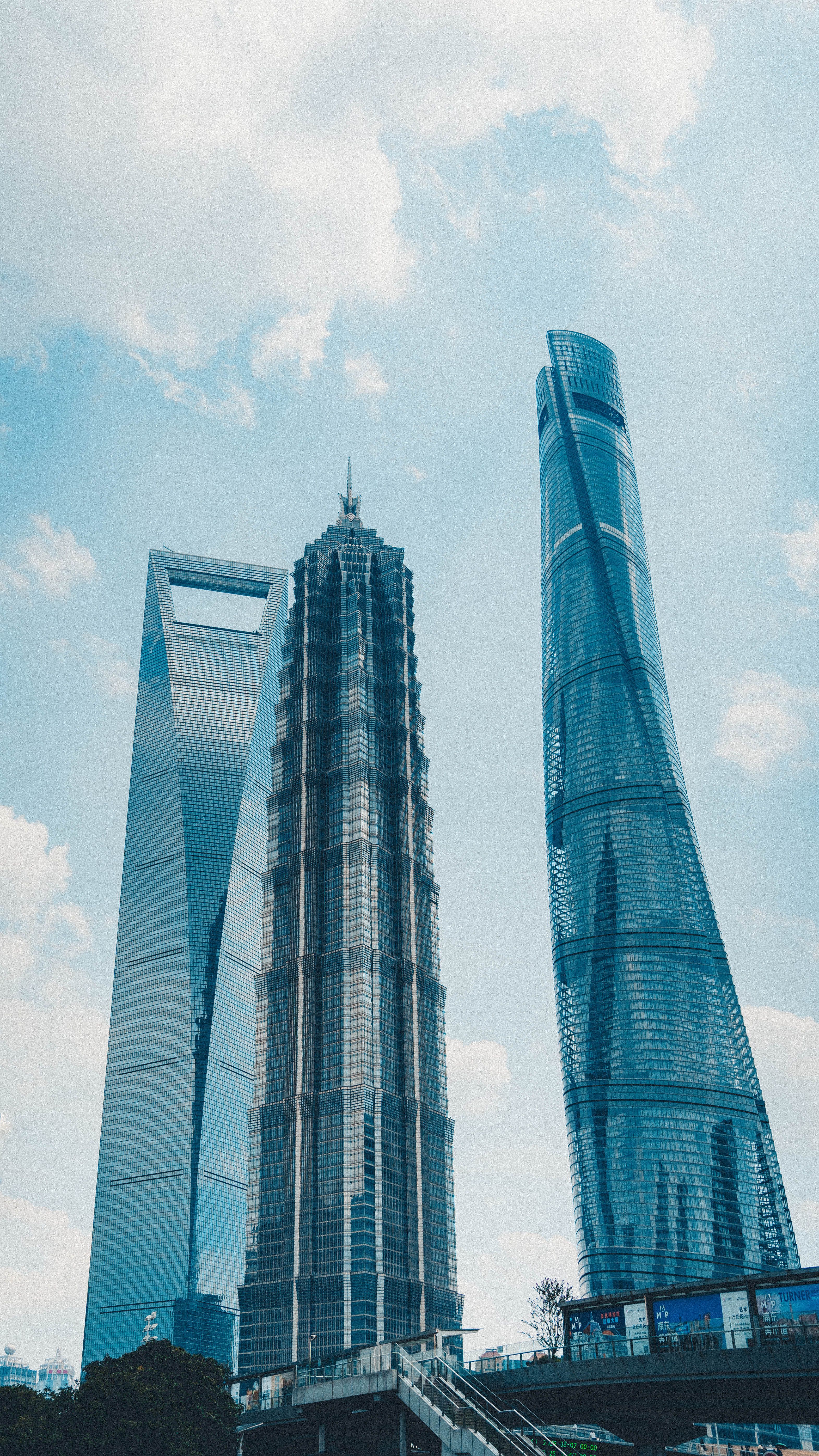 Iconic Shanghai Skyscrapers from Below · Free Stock Photo
